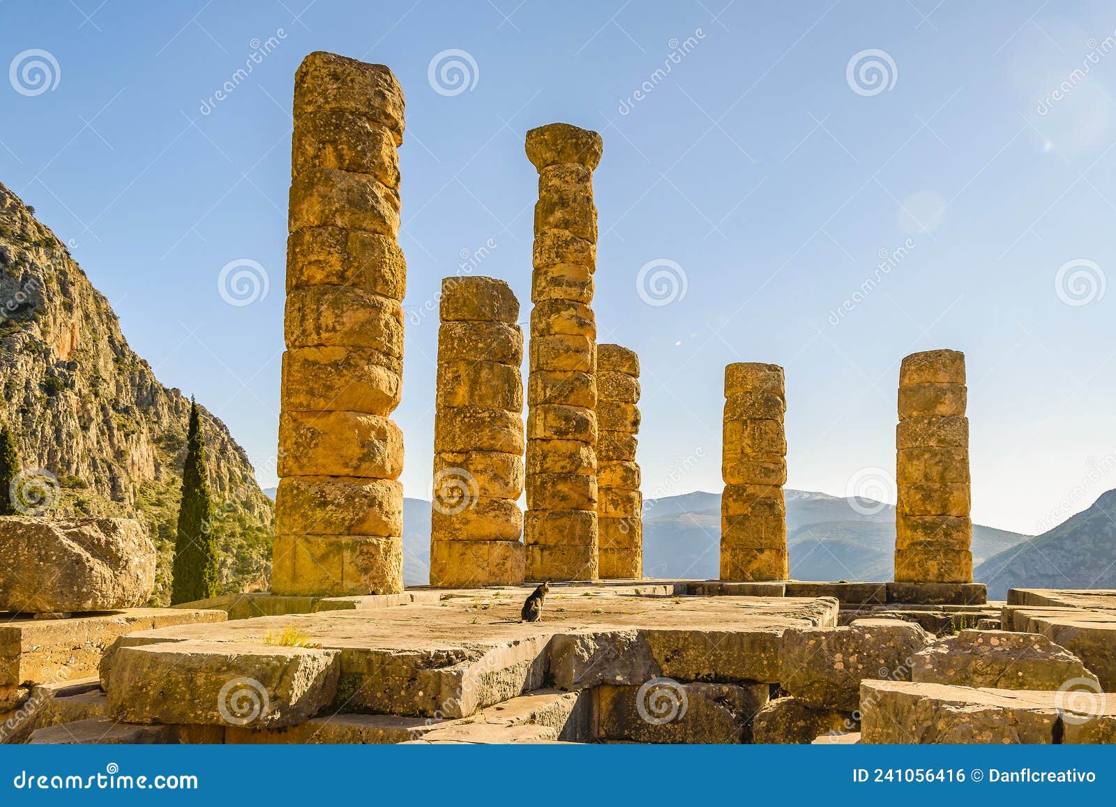 Delphi Sanctuary, Phocis, Greece Stock Photo - Image of history, site ...