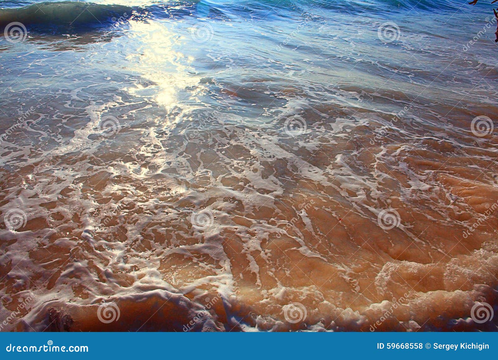 Sunny day with sea wave stock photo. Image of shore, blue - 59668558