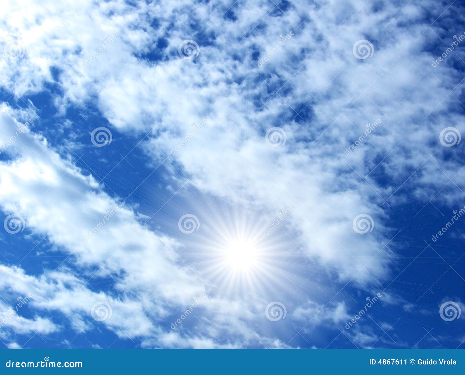 Sunny day sky stock image. Image of heating, indigo, blue - 4867611