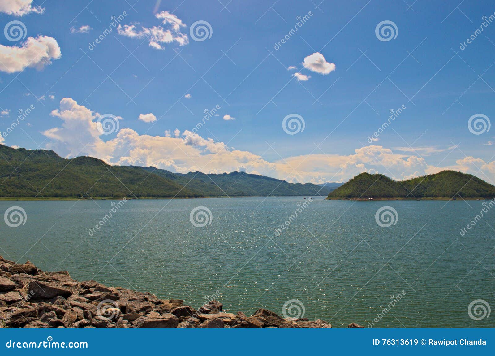 Sunny Day Srinakarin Dam Stock Photos - Free & Royalty-Free Stock ...