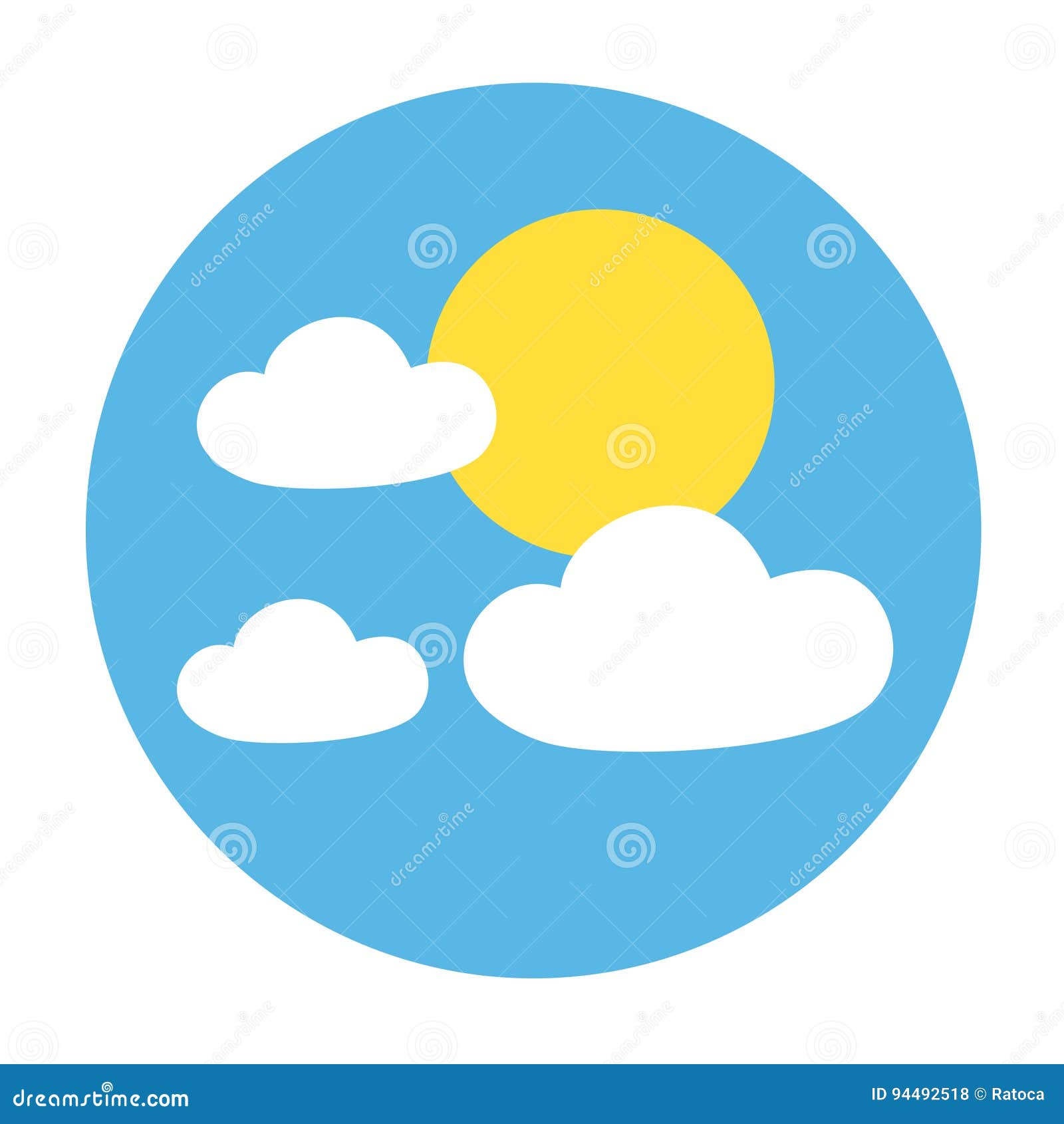 Sunny day symbol stock vector. Illustration of morning - 94492518