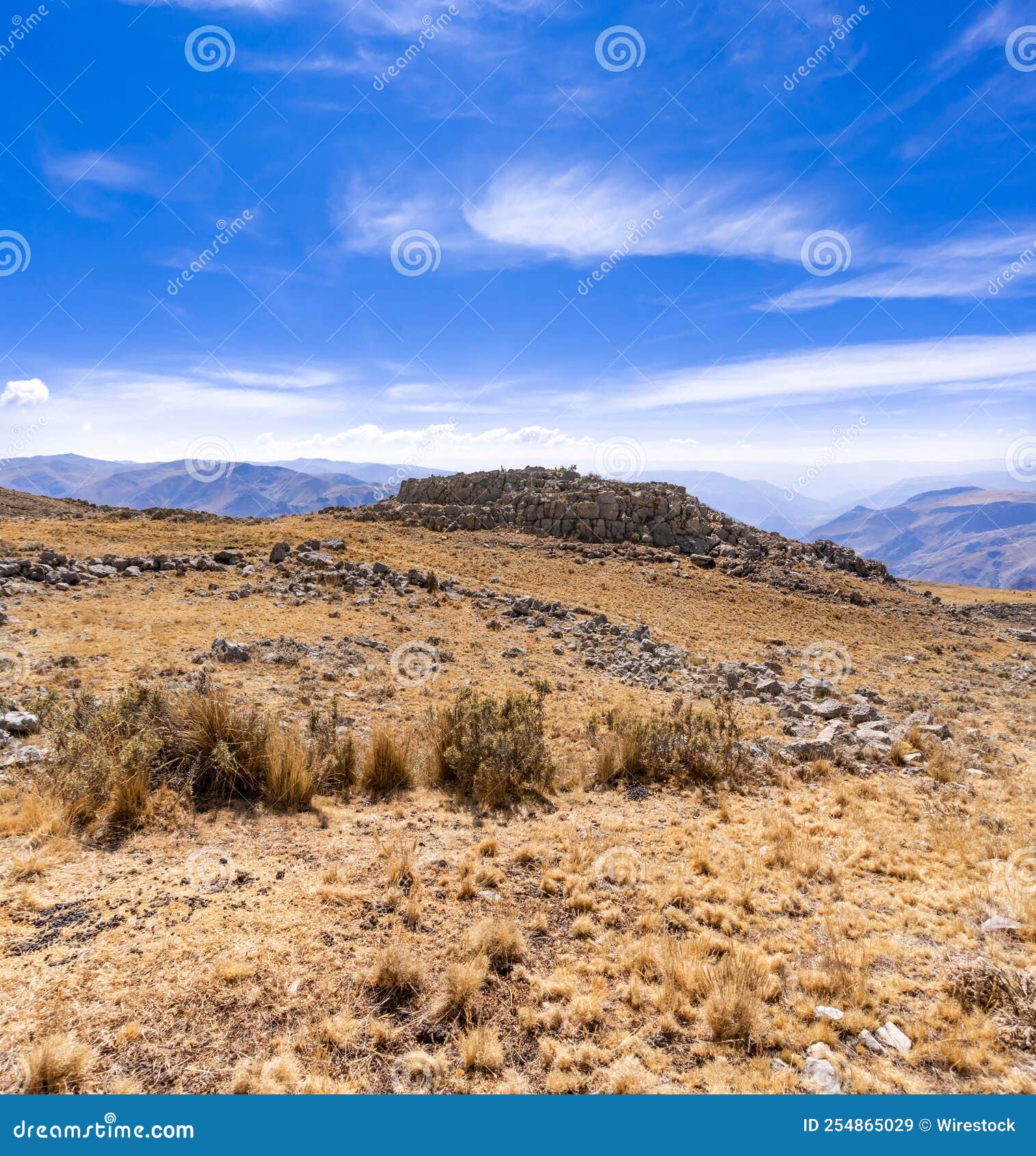 Sunny Day Walking through the Mountains of Peru Seeing Curious Rock ...
