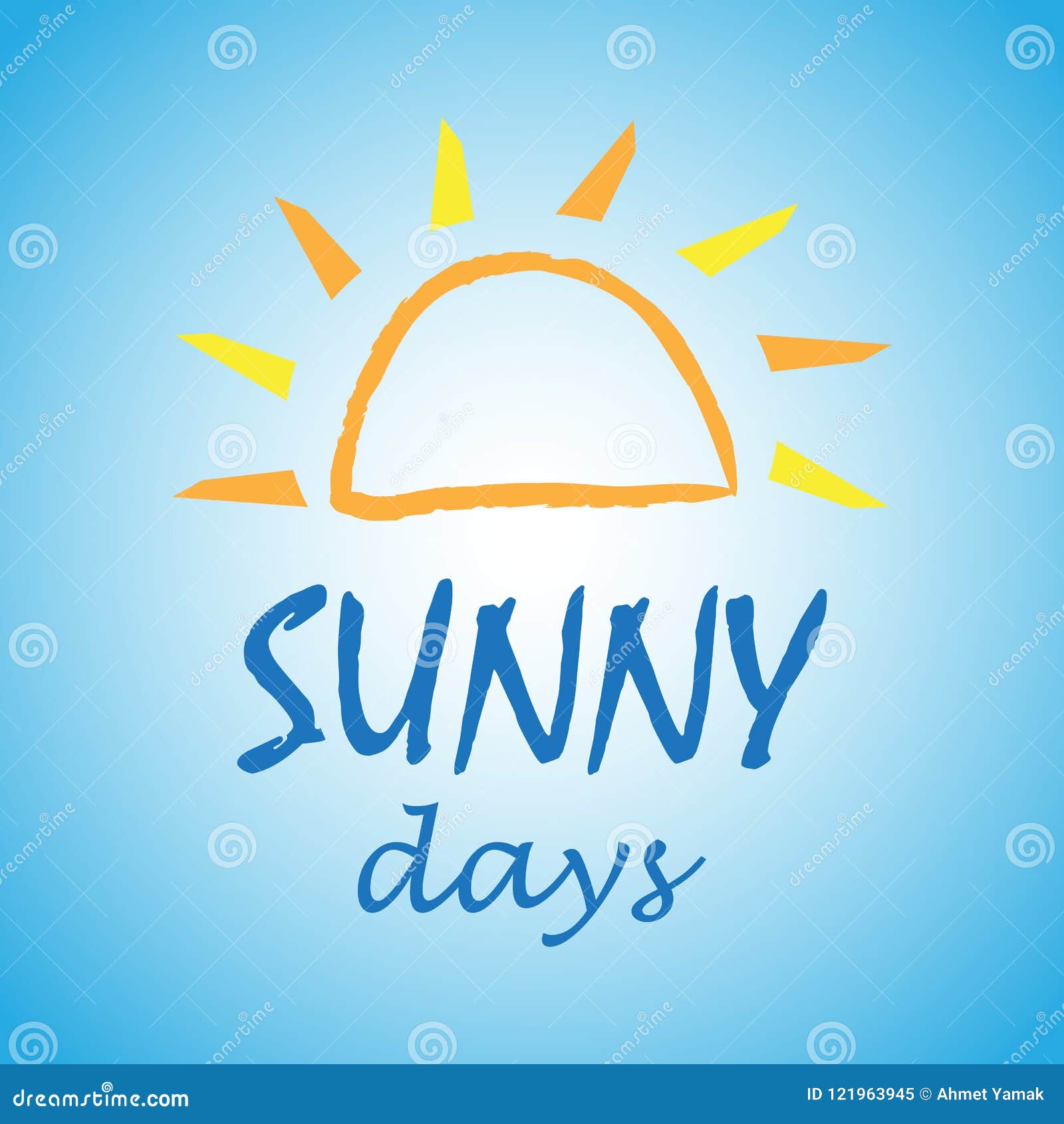 Sunny Days Concept Design stock vector. Illustration of brochure ...