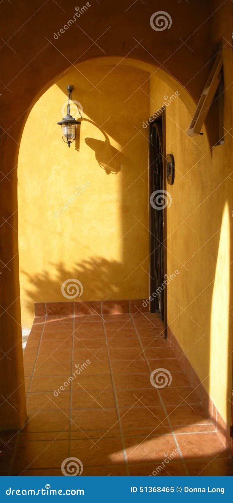 Sunny entry stock image. Image of inviting, tile, golden - 51368465