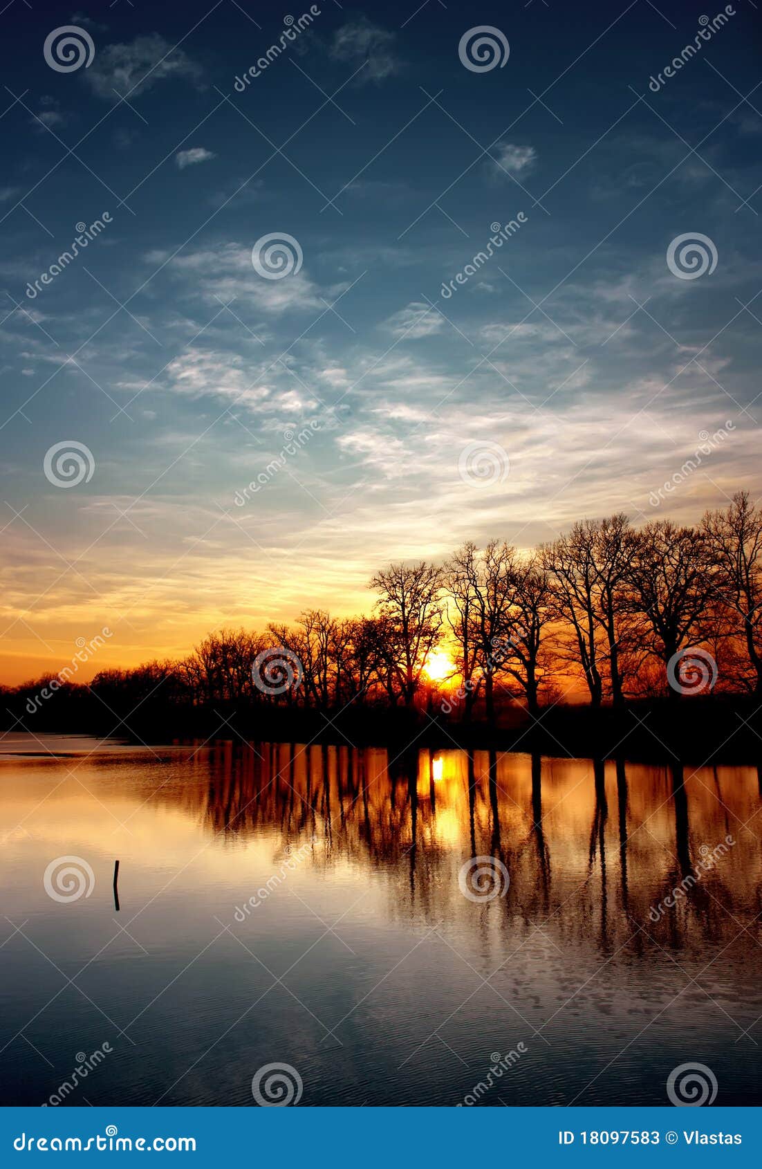 Sunny evening stock image. Image of calm, horizon, golden - 18097583