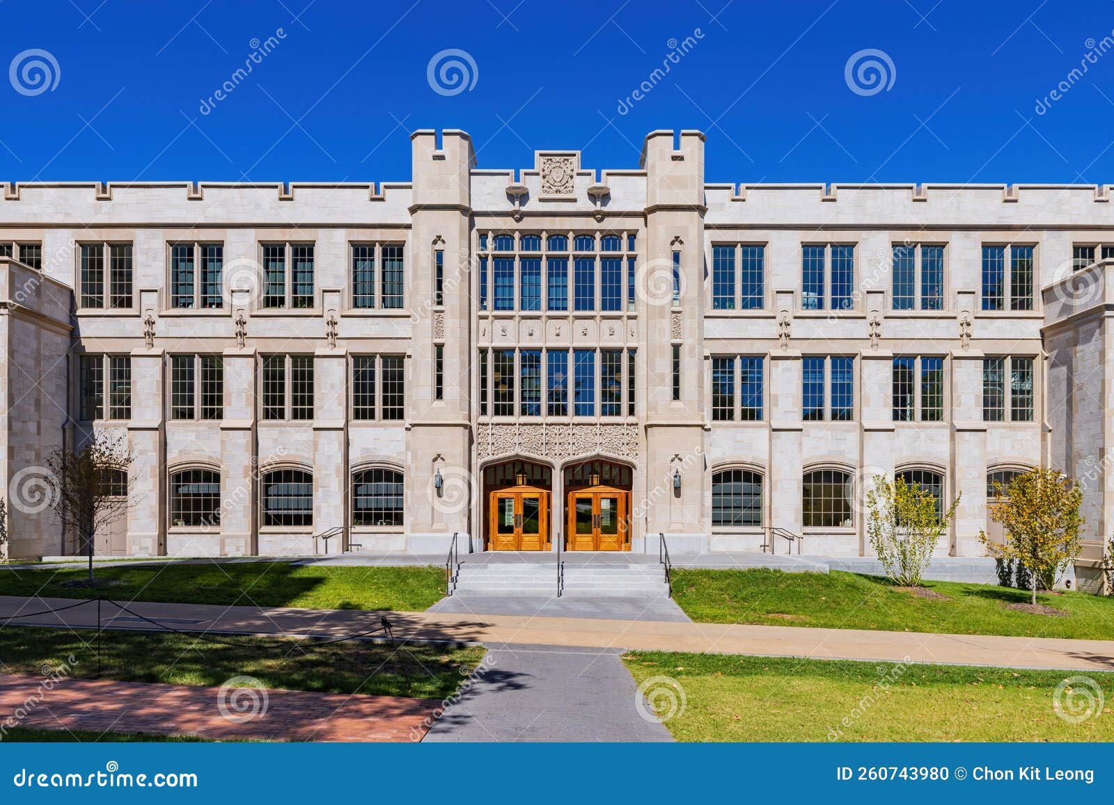 Sunny Exterior View of the Campus of University of Arkansas Stock Photo ...