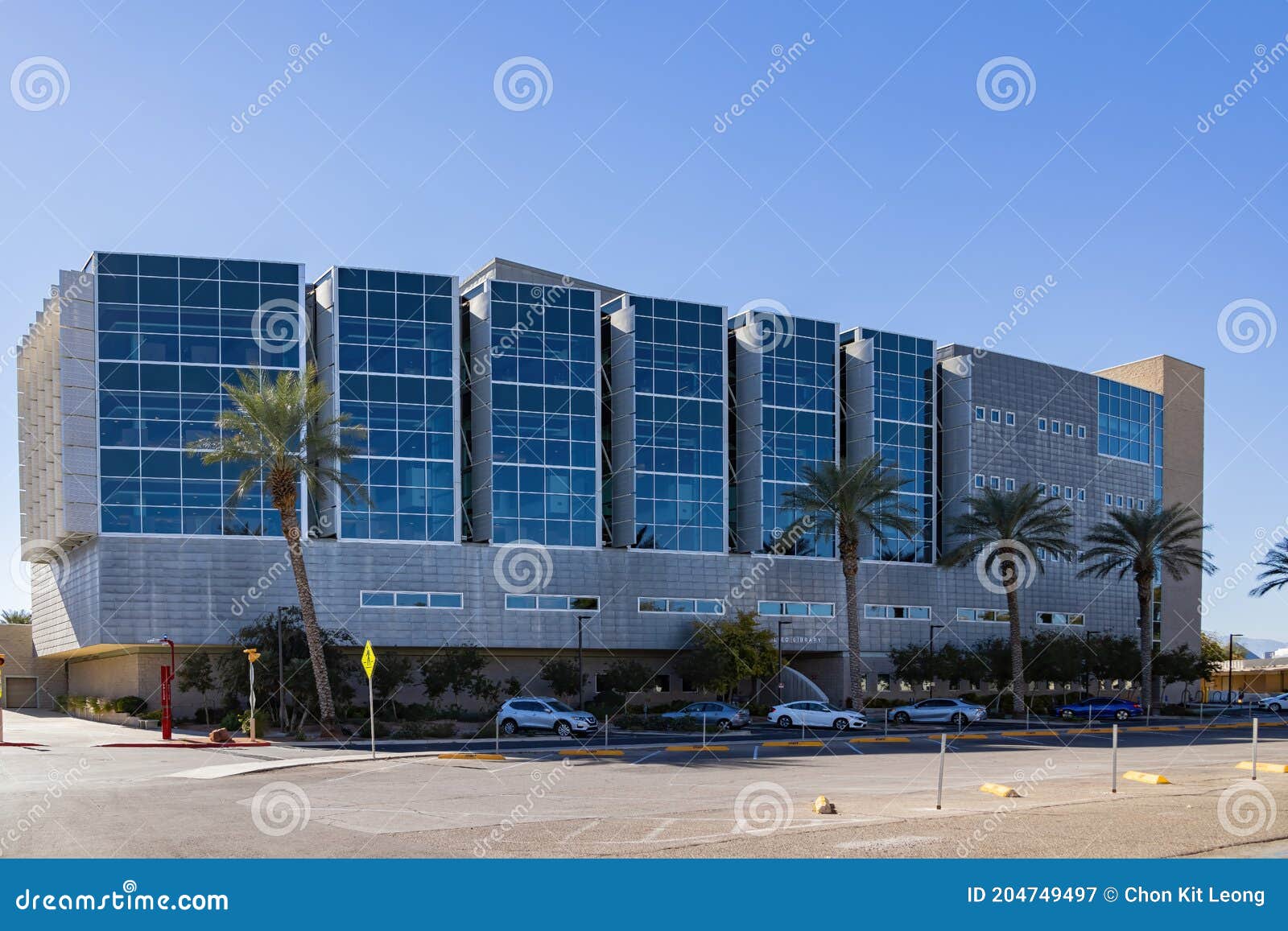 Sunny Exterior View of the Lied Library of UNLV Stock Image - Image of ...