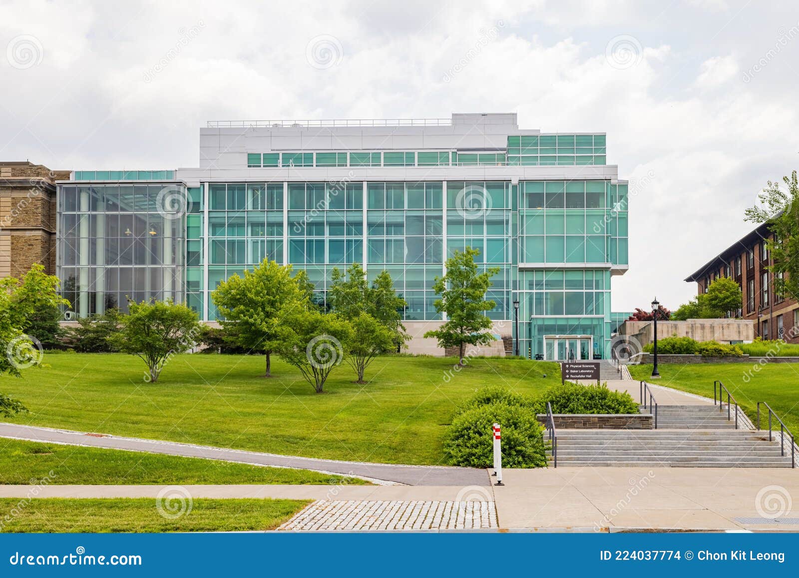 Sunny Exterior View of Physical Sciences Building of Cornell University ...
