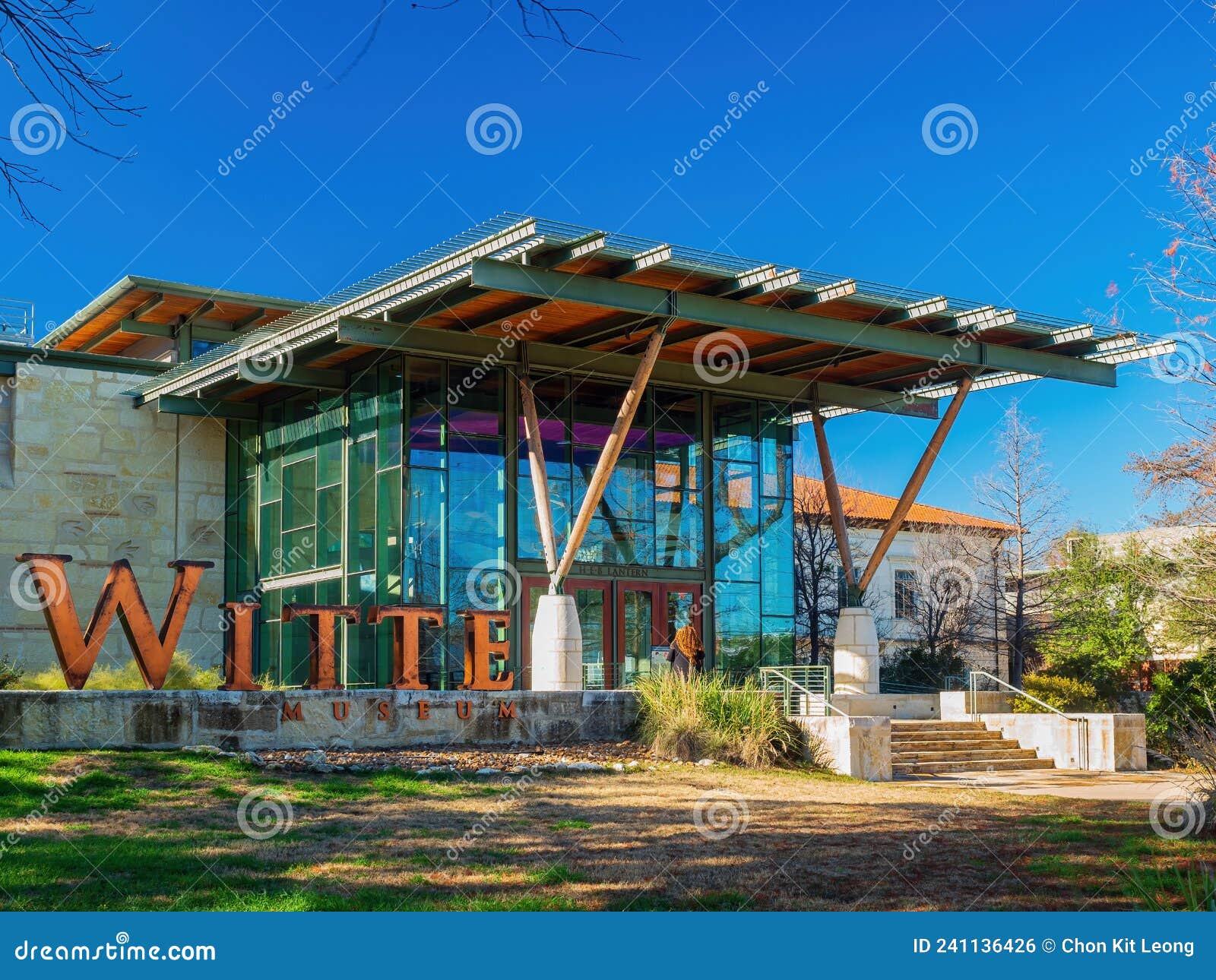 Sunny Exterior View of the Witte Museum Editorial Photo - Image of sign ...