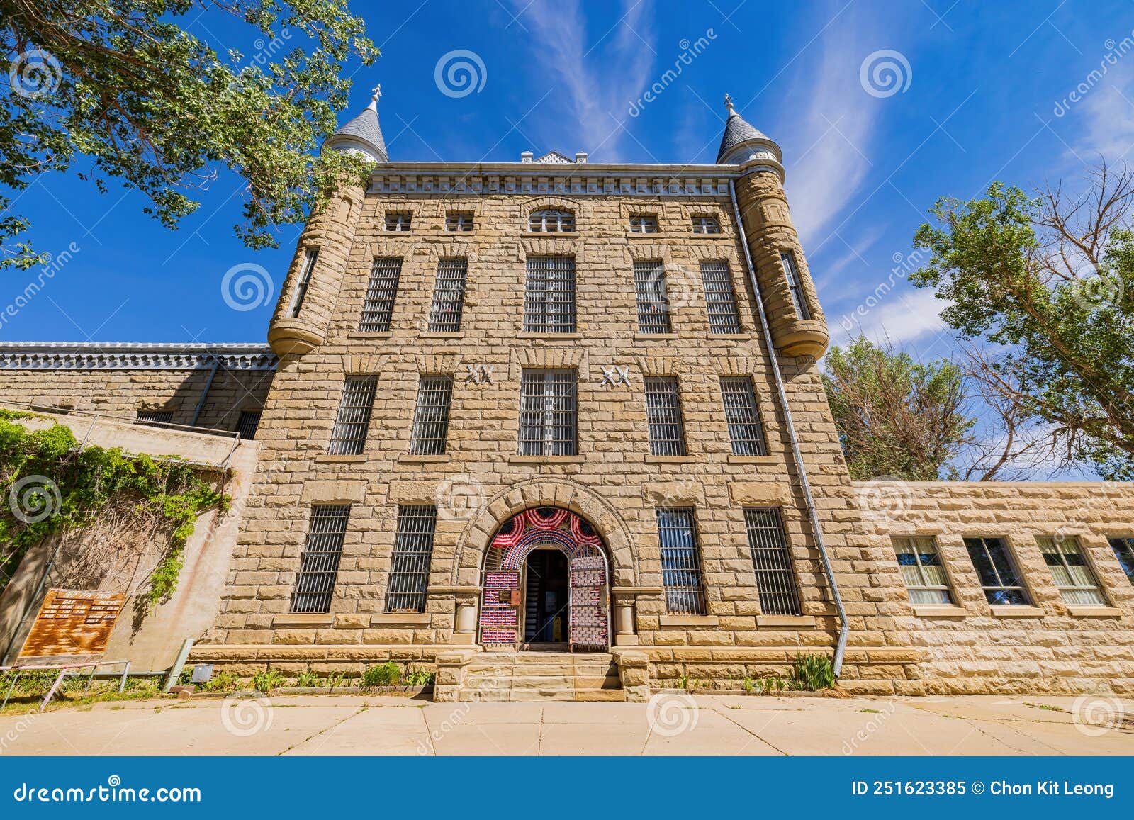 Sunny Exterior View of the Wyoming Frontier Prison Museum Editorial ...