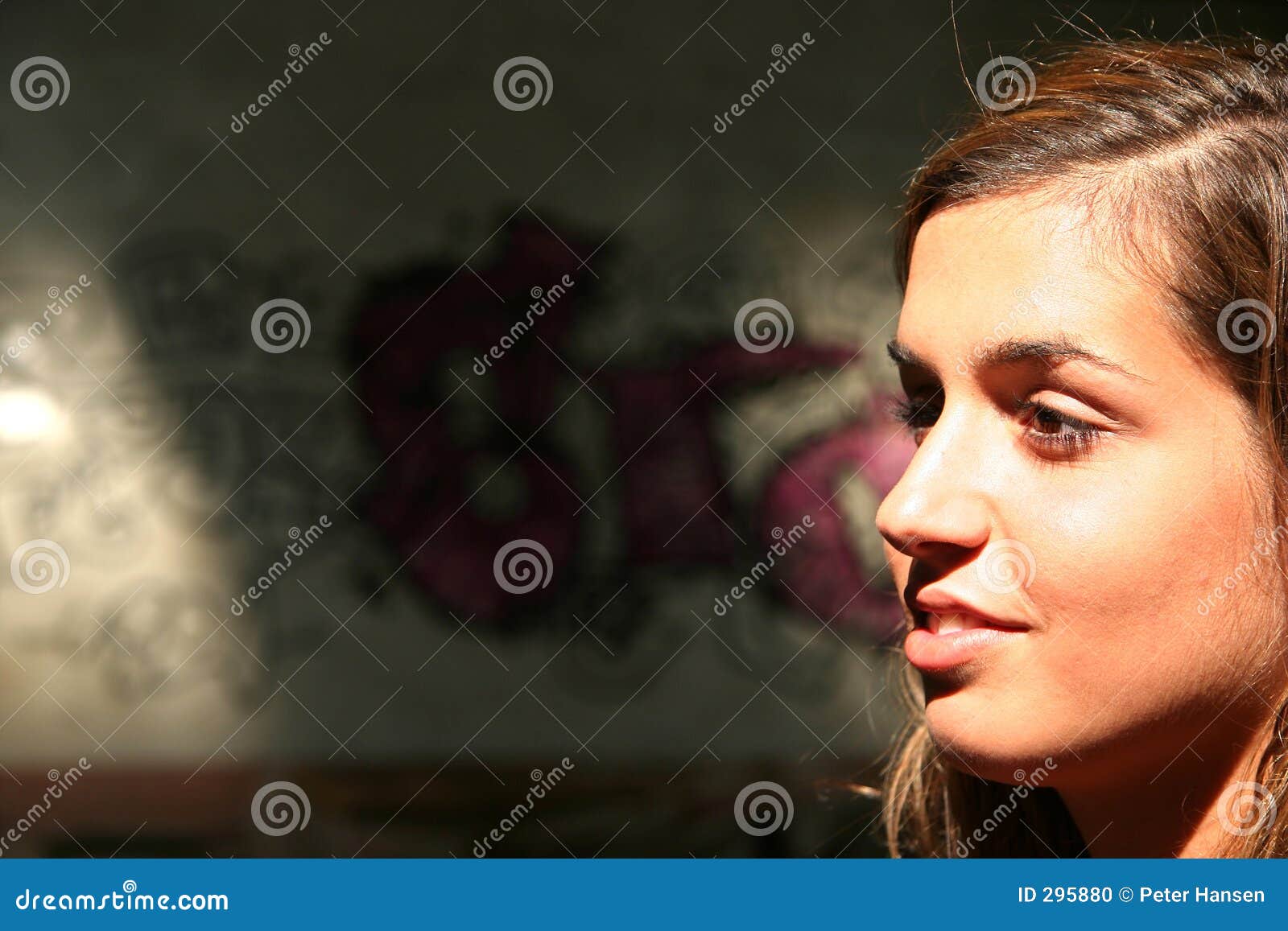 Sunny Face Portrait Of Young Woman, Suntan Skin Tone And Beauty ...