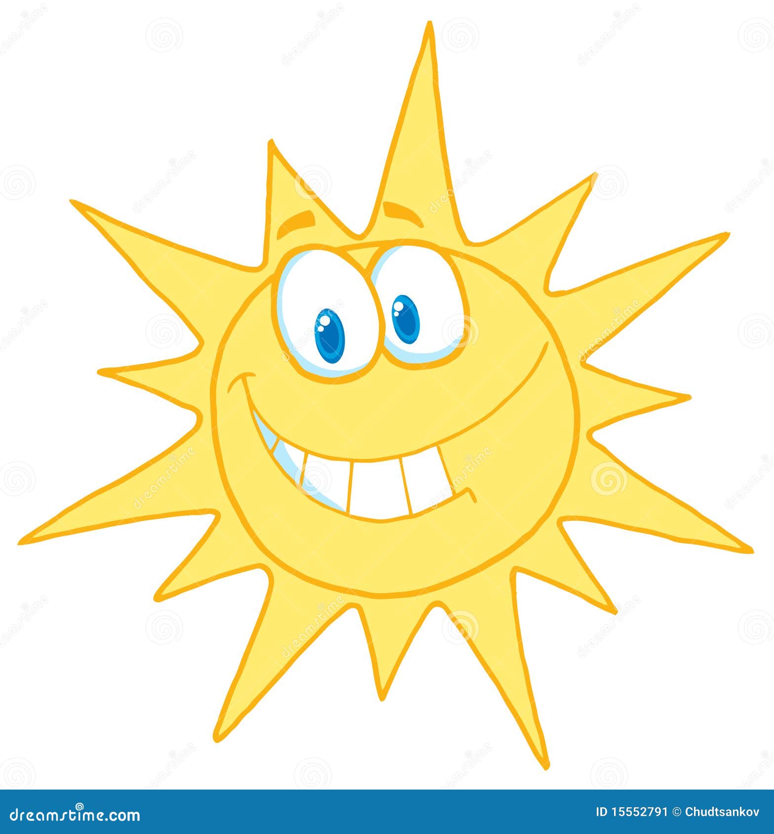 Sunny face smiling stock vector. Illustration of color - 15552791
