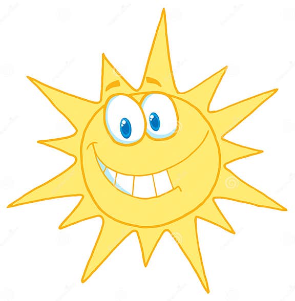 Sunny face smiling stock vector. Illustration of color - 15552791