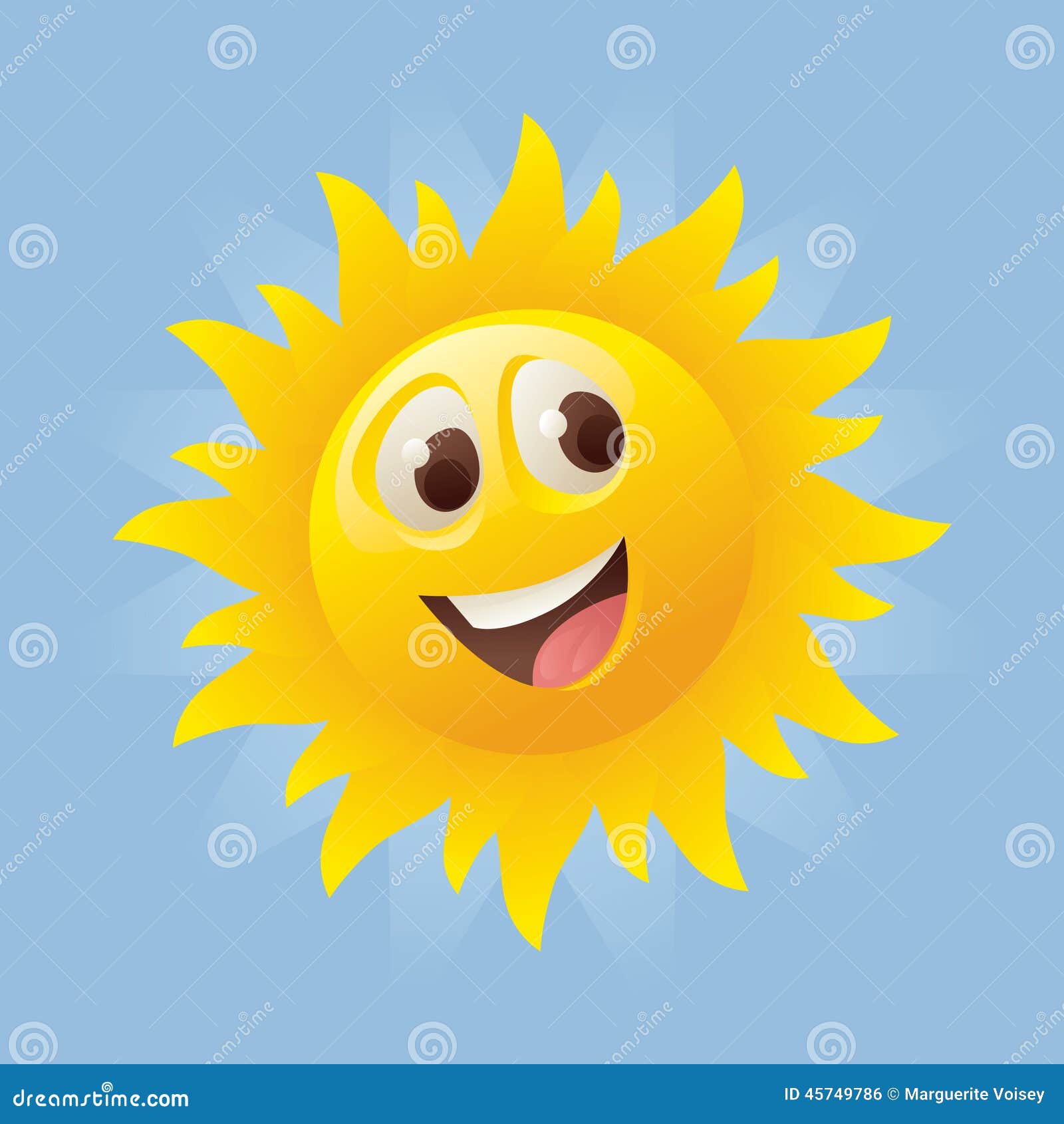 Sunny Face stock vector. Illustration of yellow, face - 45749786