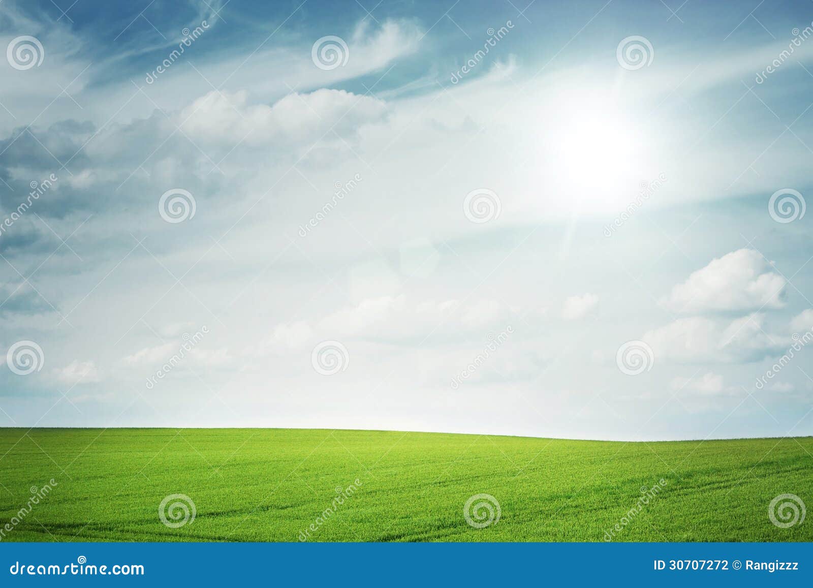 Sunny field stock photo. Image of colorful, beauty, empty - 30707272