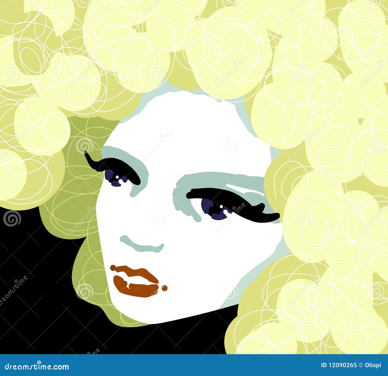 Sunny girl stock vector. Illustration of color, model - 12090265