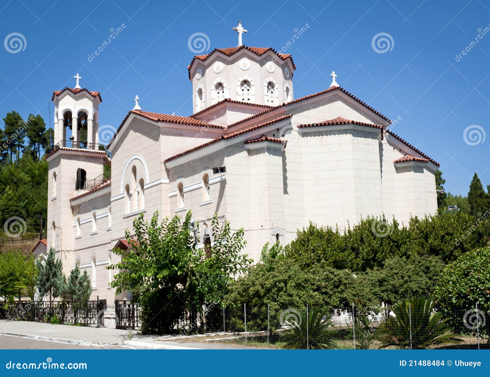 Sunny Greek church stock photo. Image of outdoor, church - 21488484