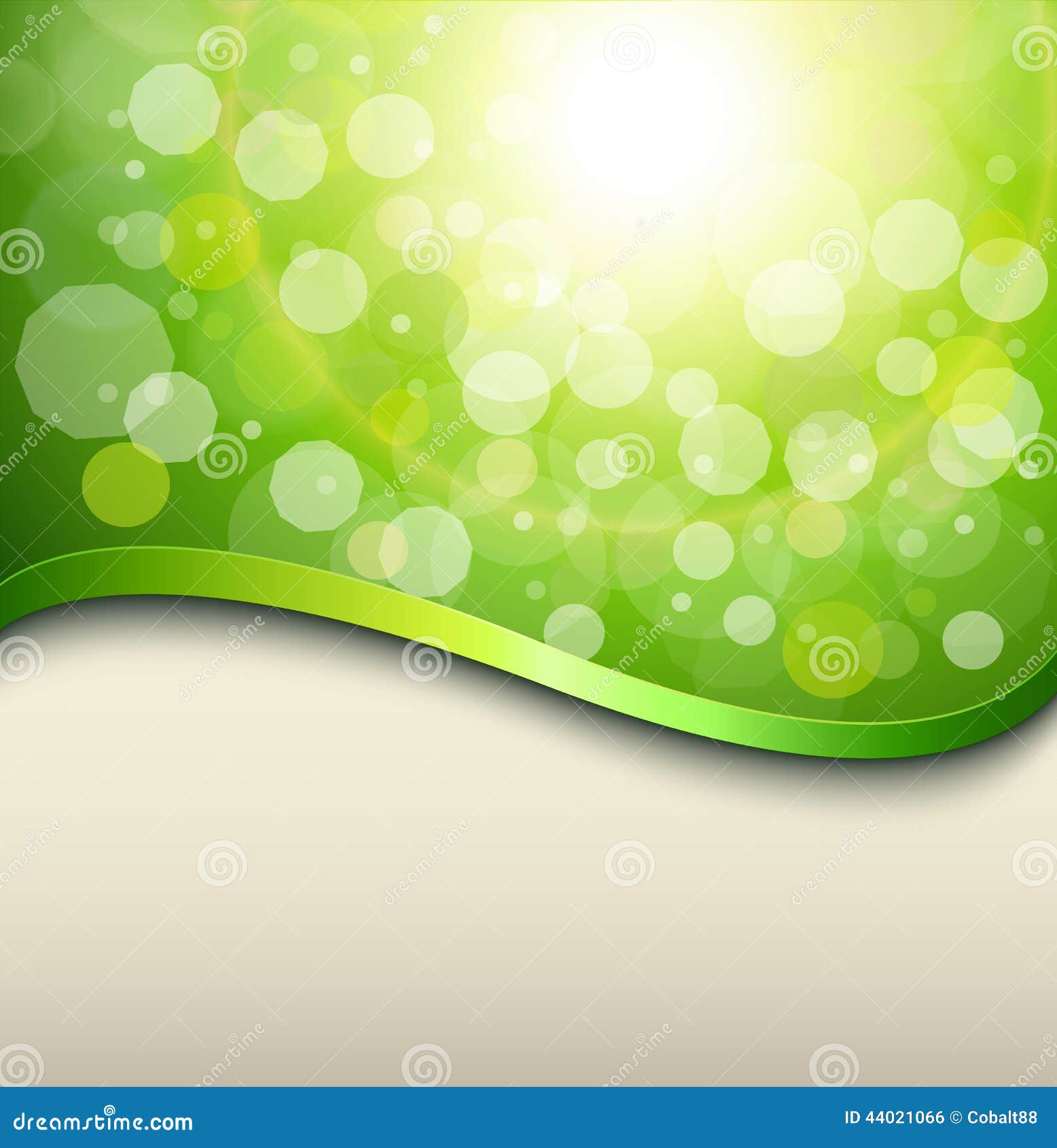 Sunny green background stock vector. Illustration of dawn - 44021066