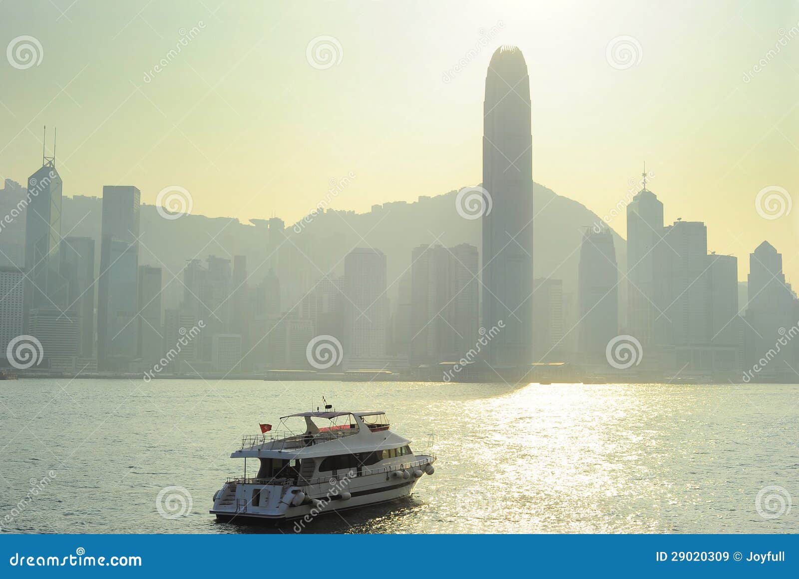 Sunny Hong Kong stock image. Image of sunset, cityscape - 29020309