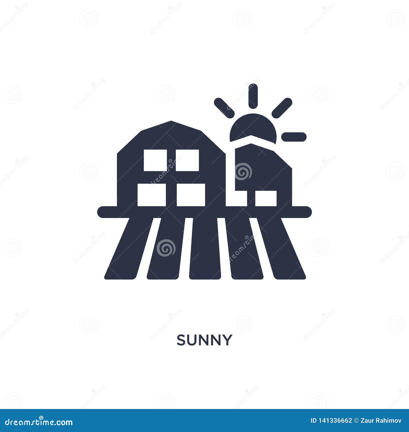 Sunny Icon on White Background. Simple Element Illustration from ...