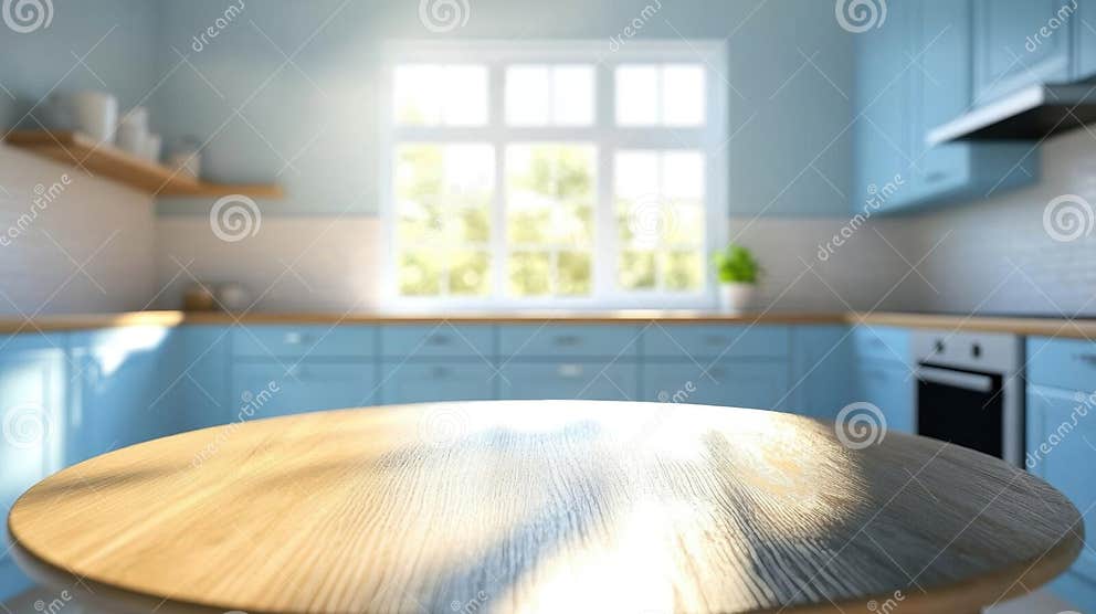 Sunny Kitchen Tabletop, Clean, Bright, and Modern Design Stock ...