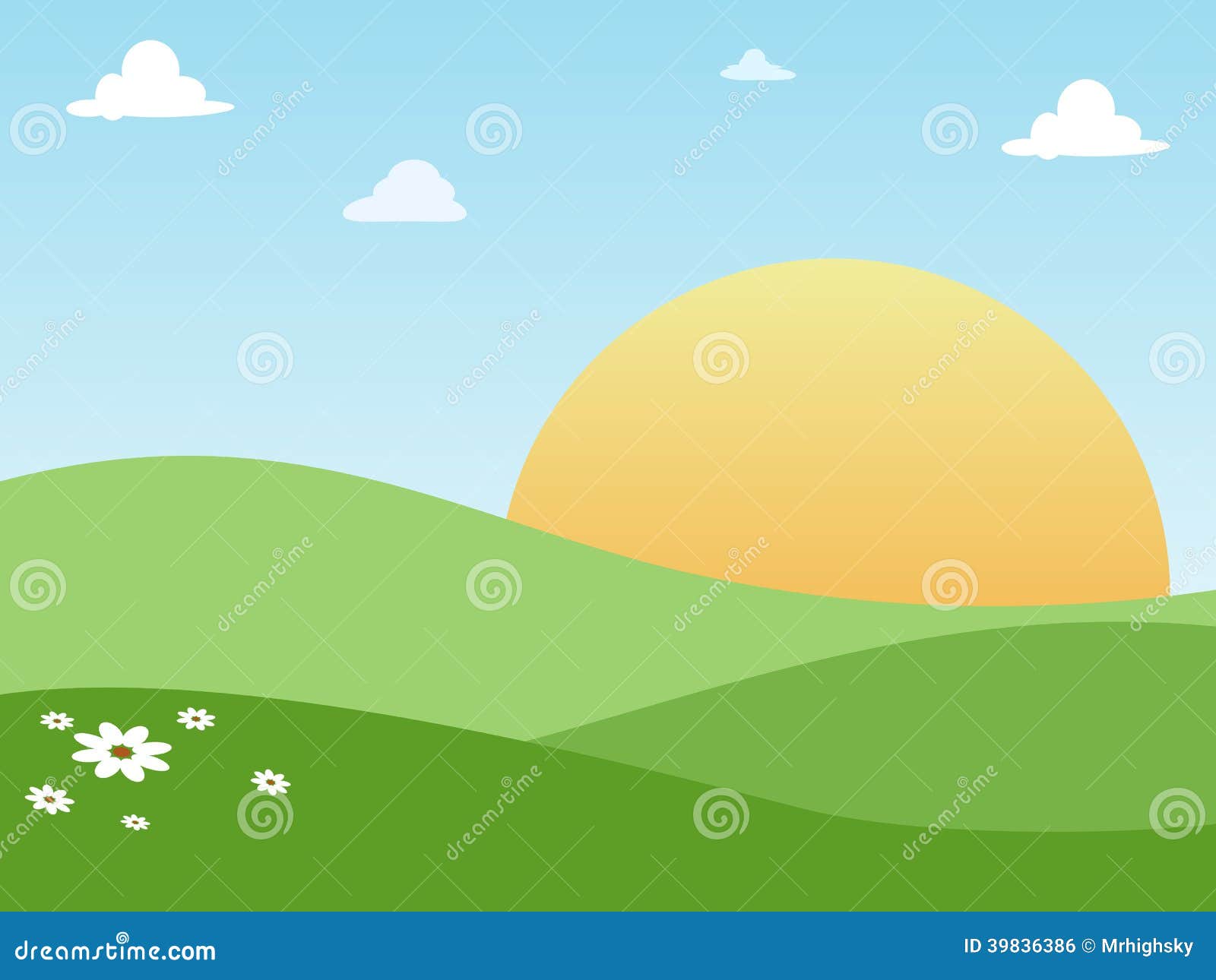 Sunny Land ilustración del vector. Ilustración de historieta - 39836386