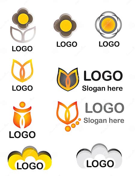 Sunny logo stock vector. Illustration of colored, gold - 7134903