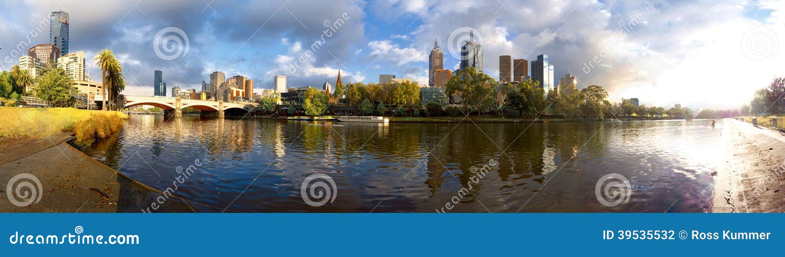 Sunny melbourne morning stock photo. Image of city, melbourne - 39535532
