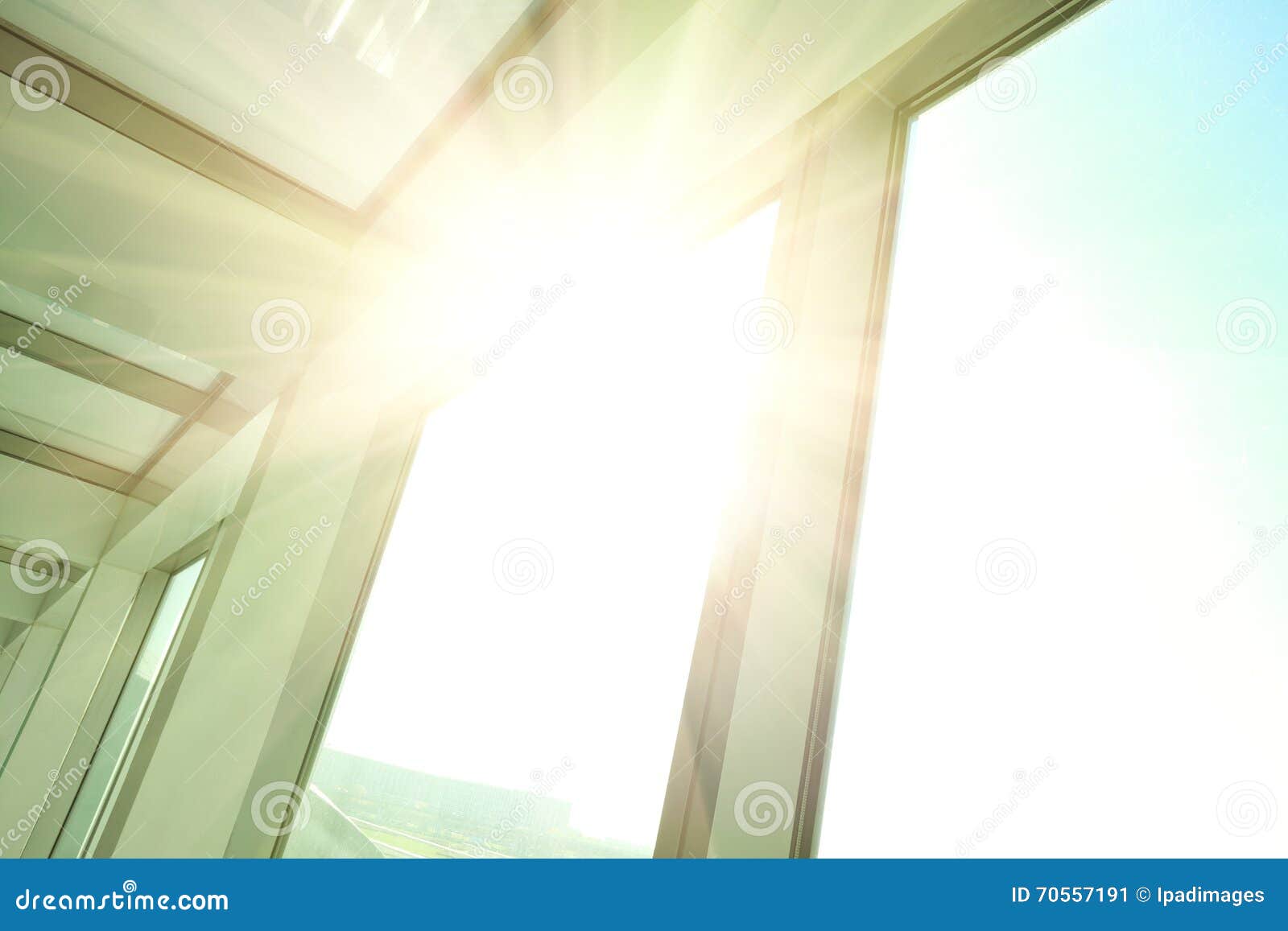 Sunny On Modern Glass Office Buildings Windows Royalty-Free Stock ...