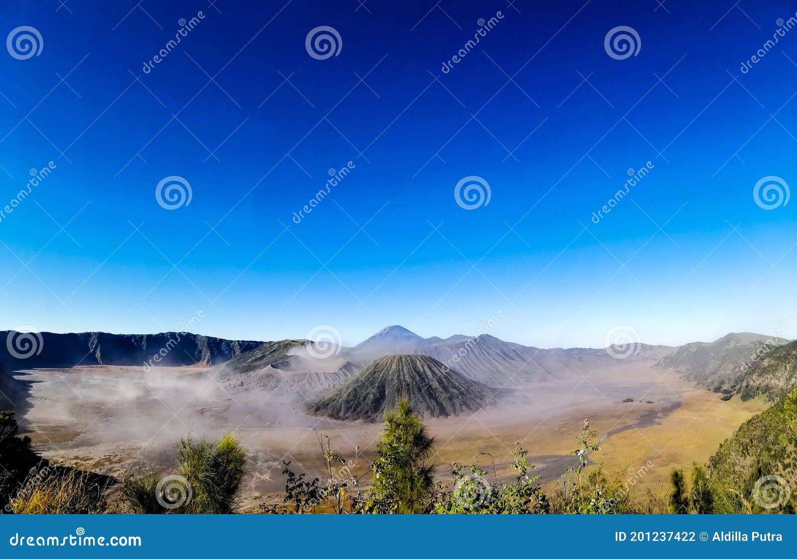 Sunny Morning on Mount Bromo Stock Photo - Image of landscape, sunlight ...
