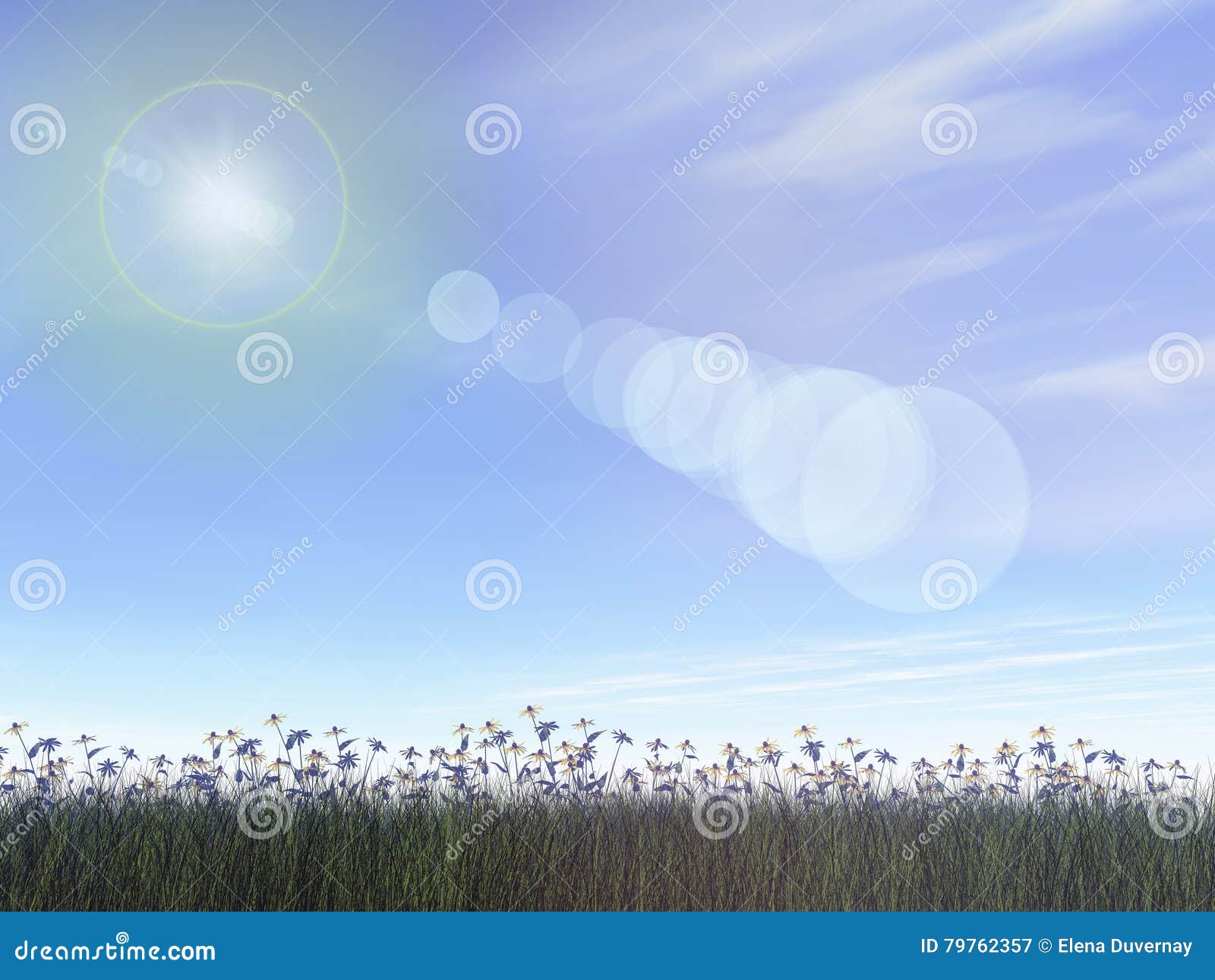 Sunny Day 3D Render Of Football Arena From Goalpost Perspective ...