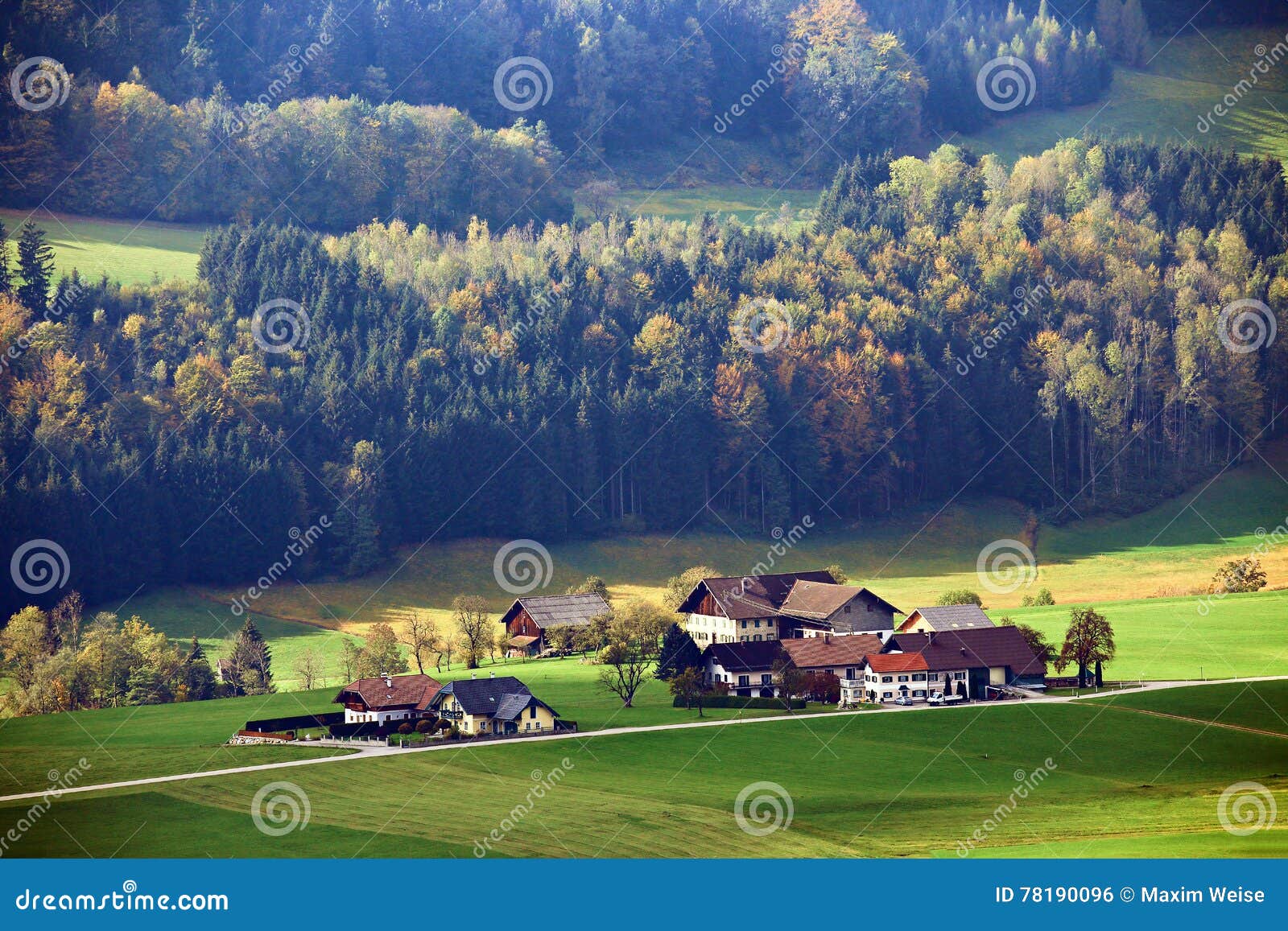 Sunny October Day in Austria. Autumn in Alps Stock Photo - Image of ...