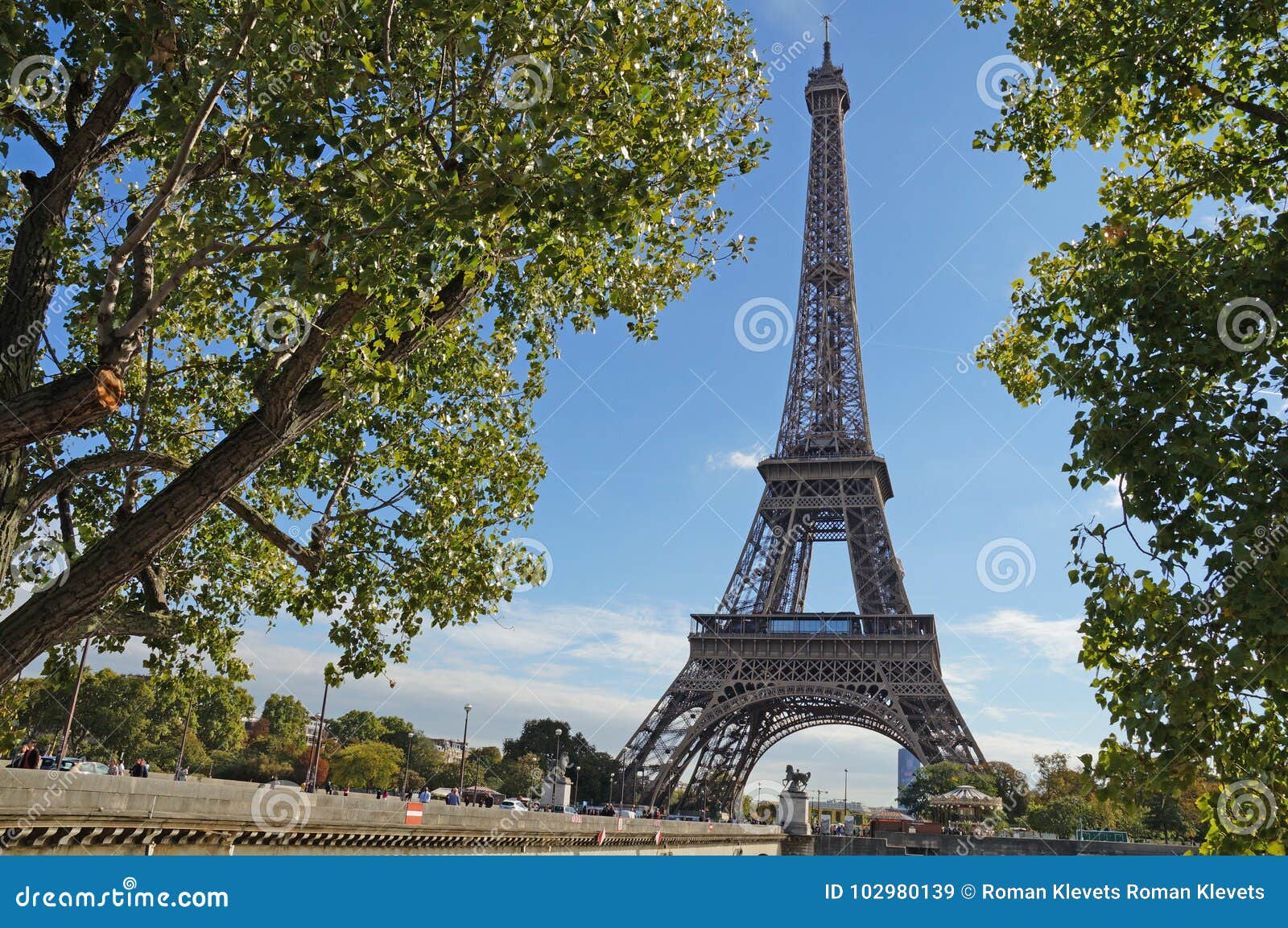 Sunny Paris stock image. Image of architecture, landmark - 102980139