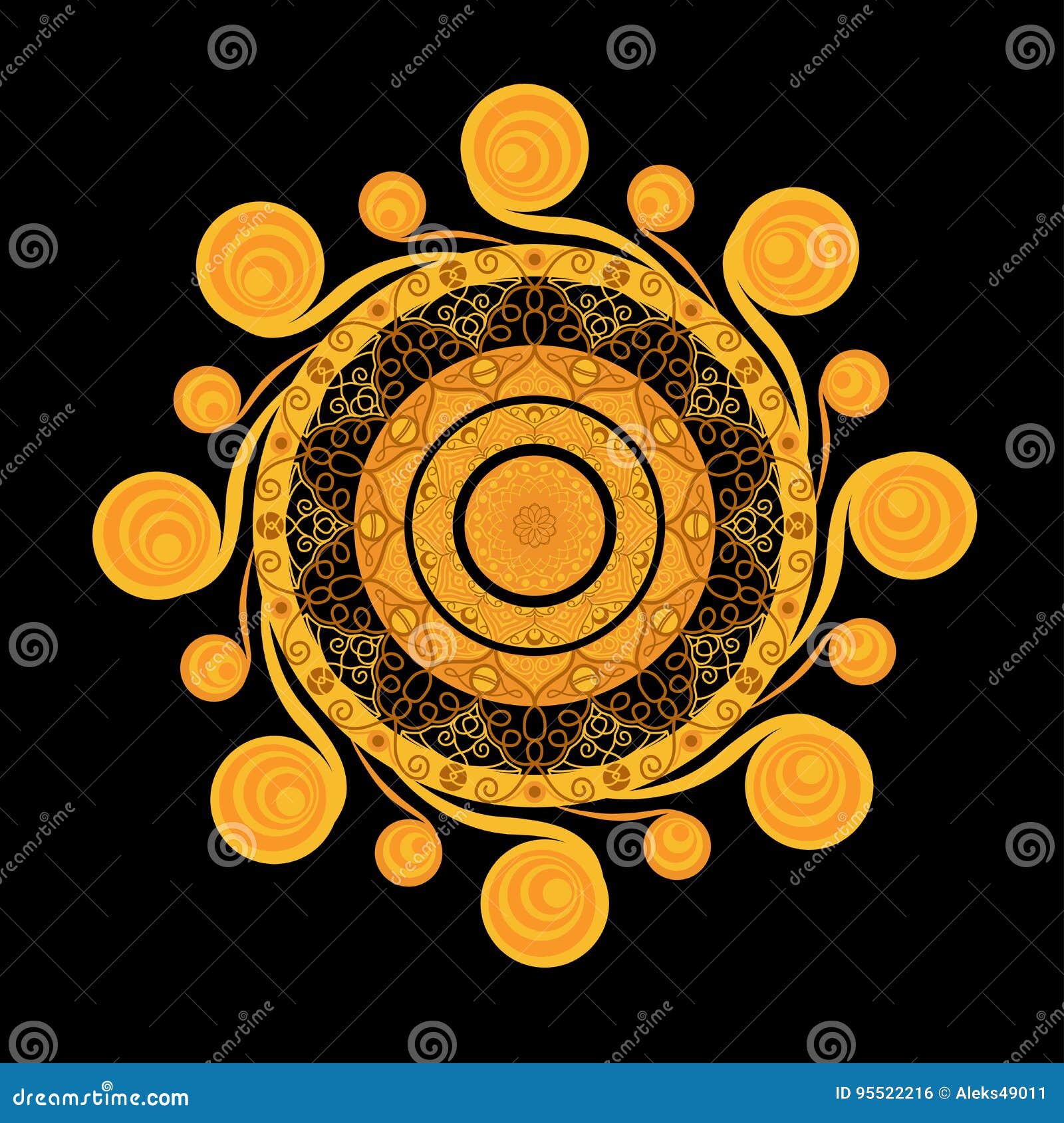 Sunny pattern stock vector. Illustration of coloring - 95522216