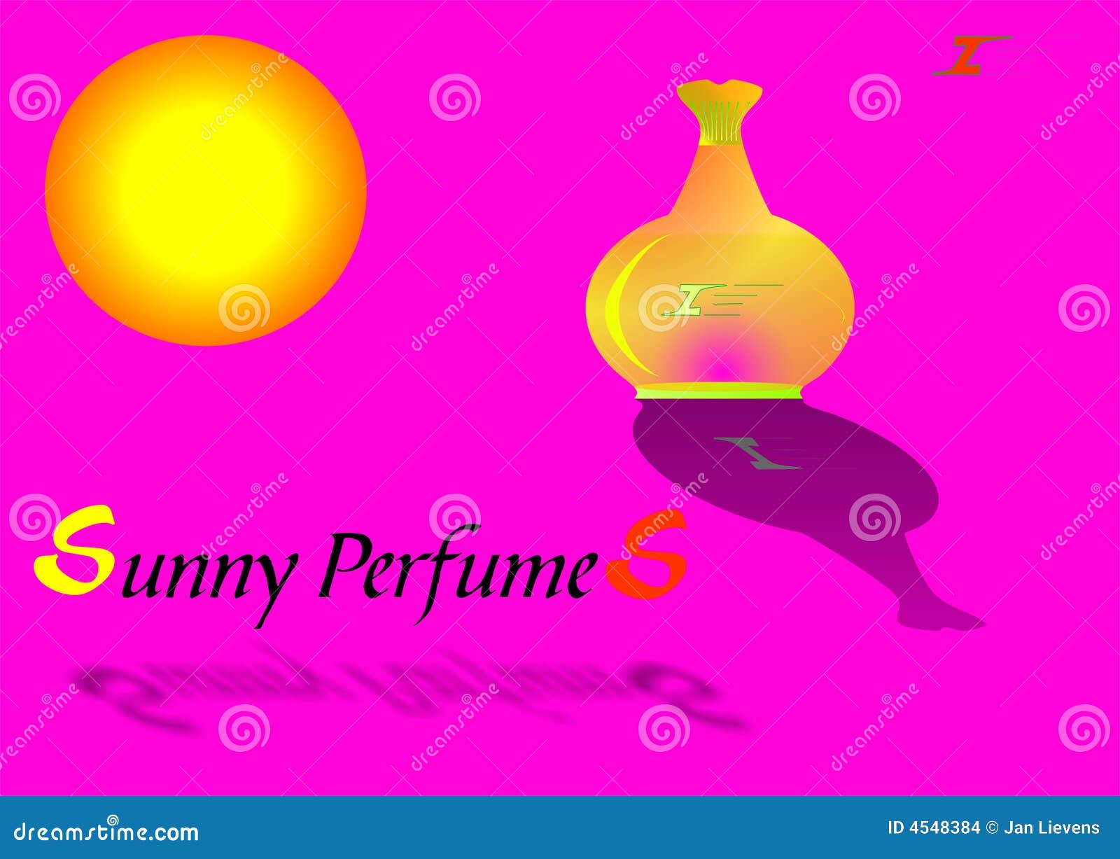 Sunny Perfume stock vector. Illustration of perfume, design - 4548384