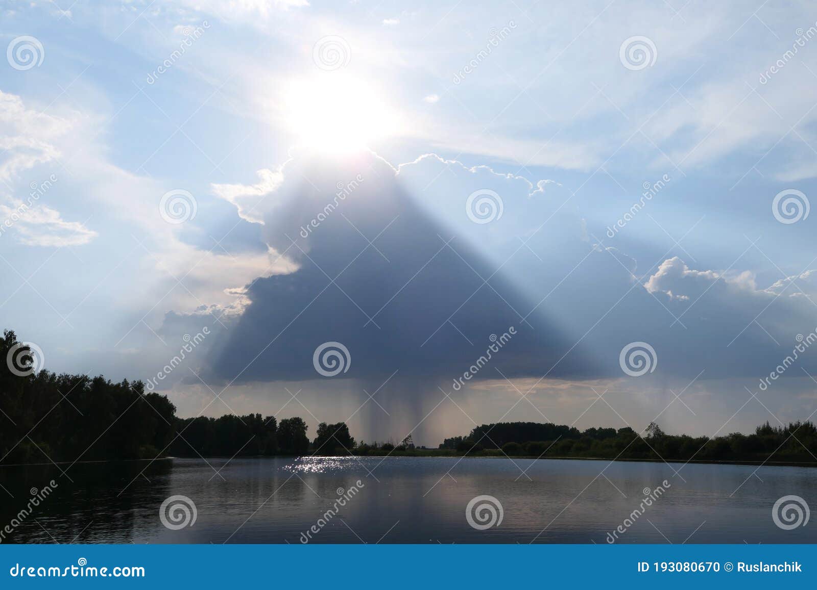 Sunny and rainy weather stock photo. Image of nature - 193080670