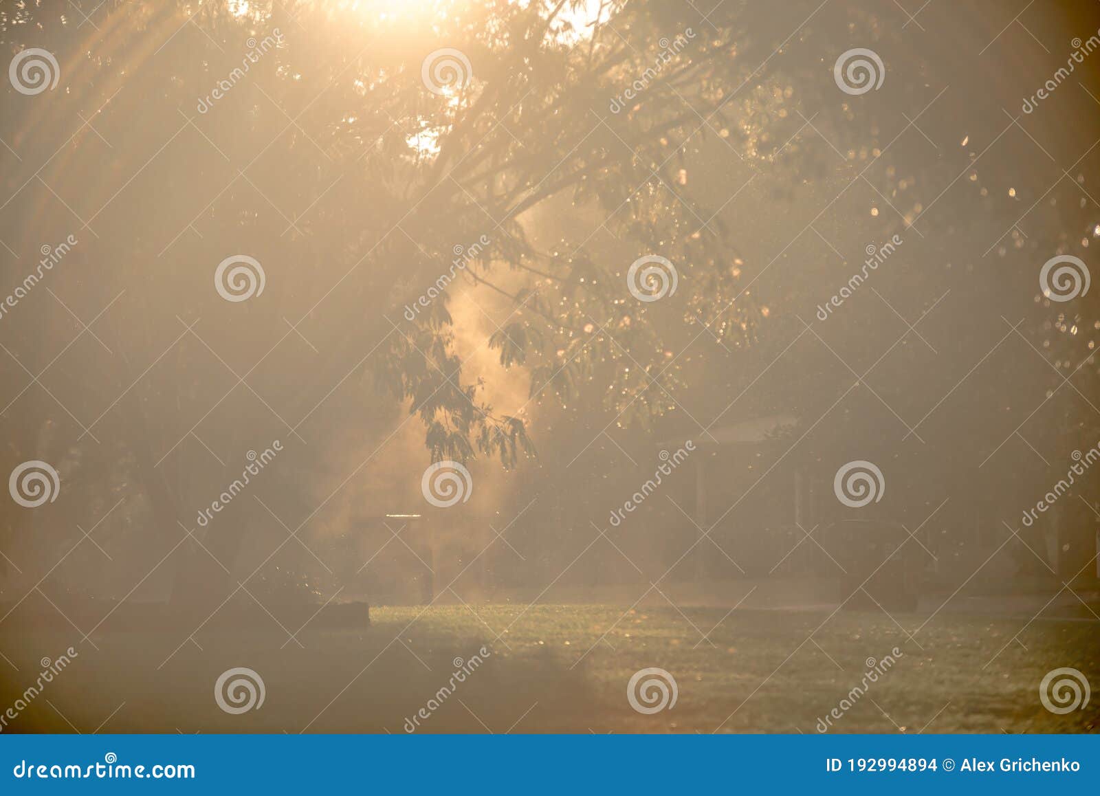 Sunny Sky With Sun Rays Shining From Behind Clouds In Blue And Yellow ...