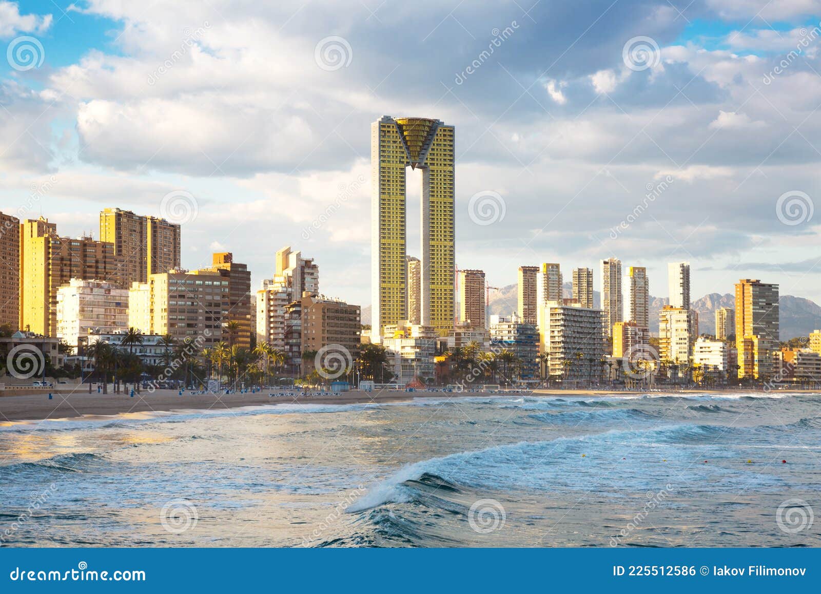 Benidorm panoramic view stock photo. Image of alicante - 225512586