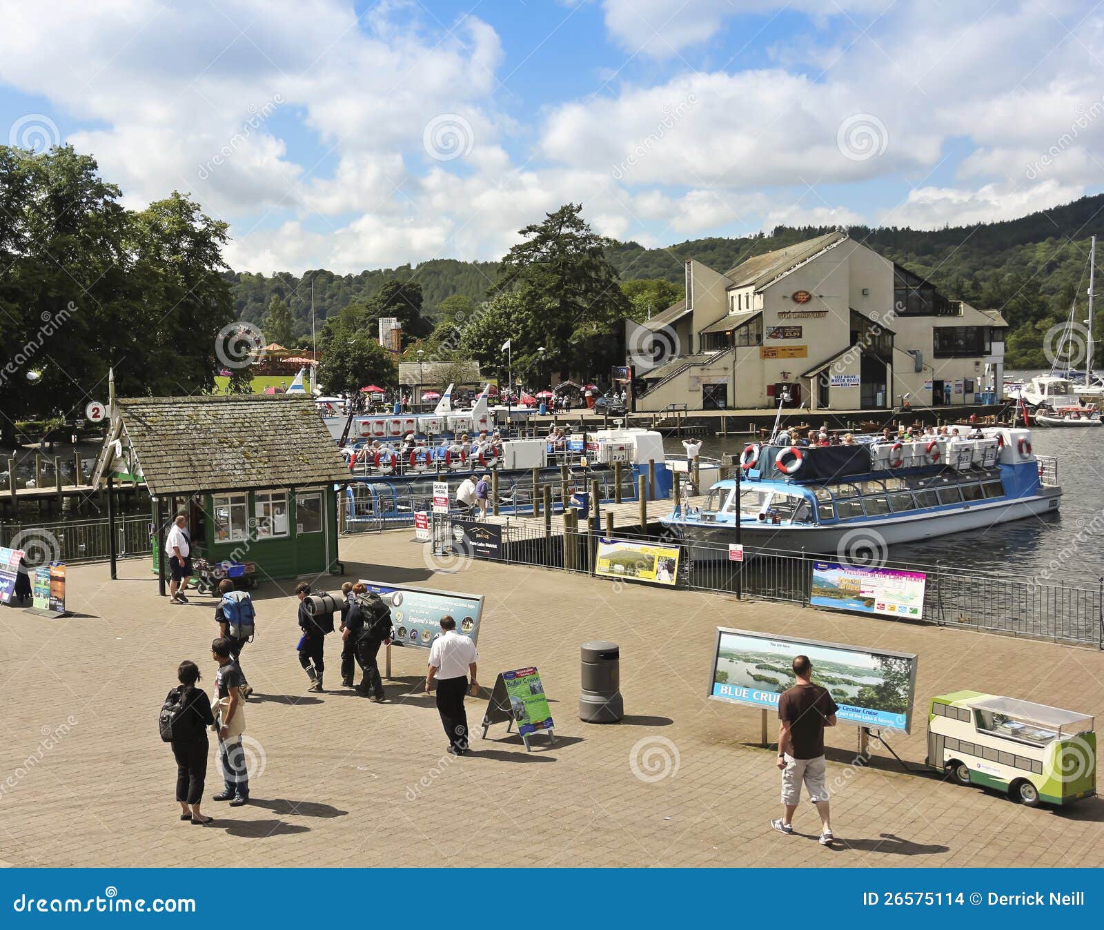 Bowness-on-Windermere On The Bank Of Lake Windermere Rainbow Editorial ...