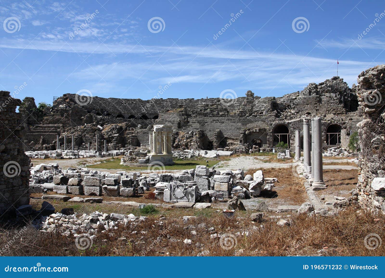 Buildings, Ruins And Bas-reliefs Of The Ancient Hindu Temple Complex ...