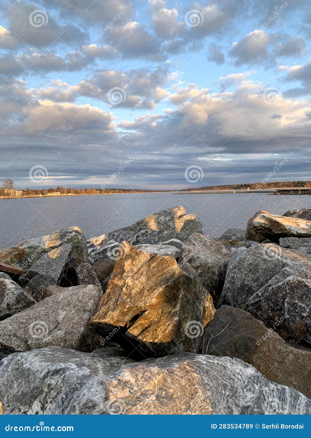Sunny Sea Bay in Westeros stock image. Image of reflection - 283534789