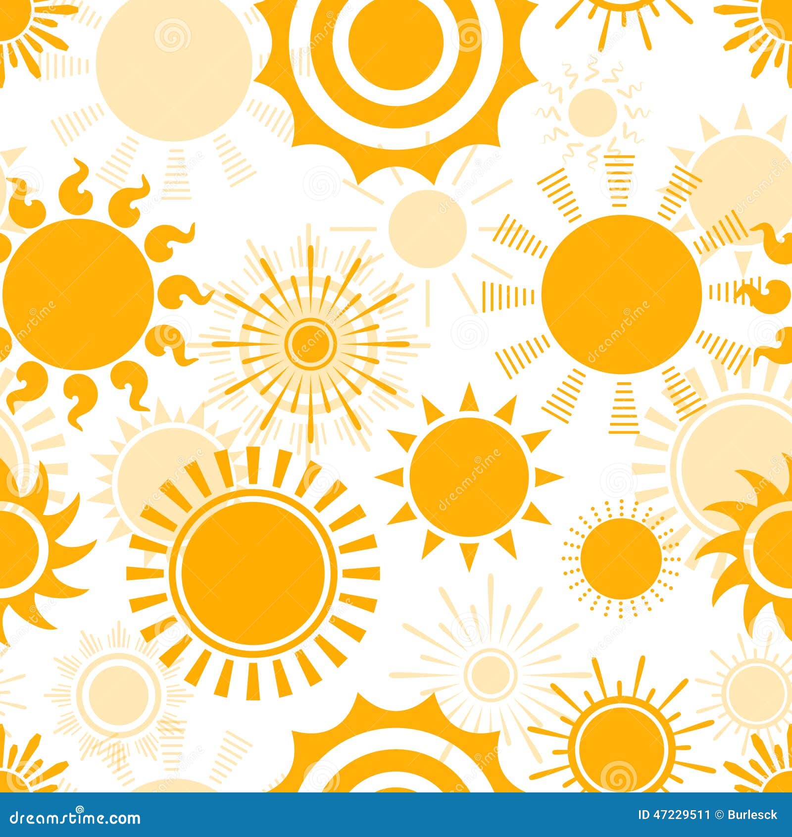 Sunny seamless pattern stock vector. Illustration of environment - 47229511