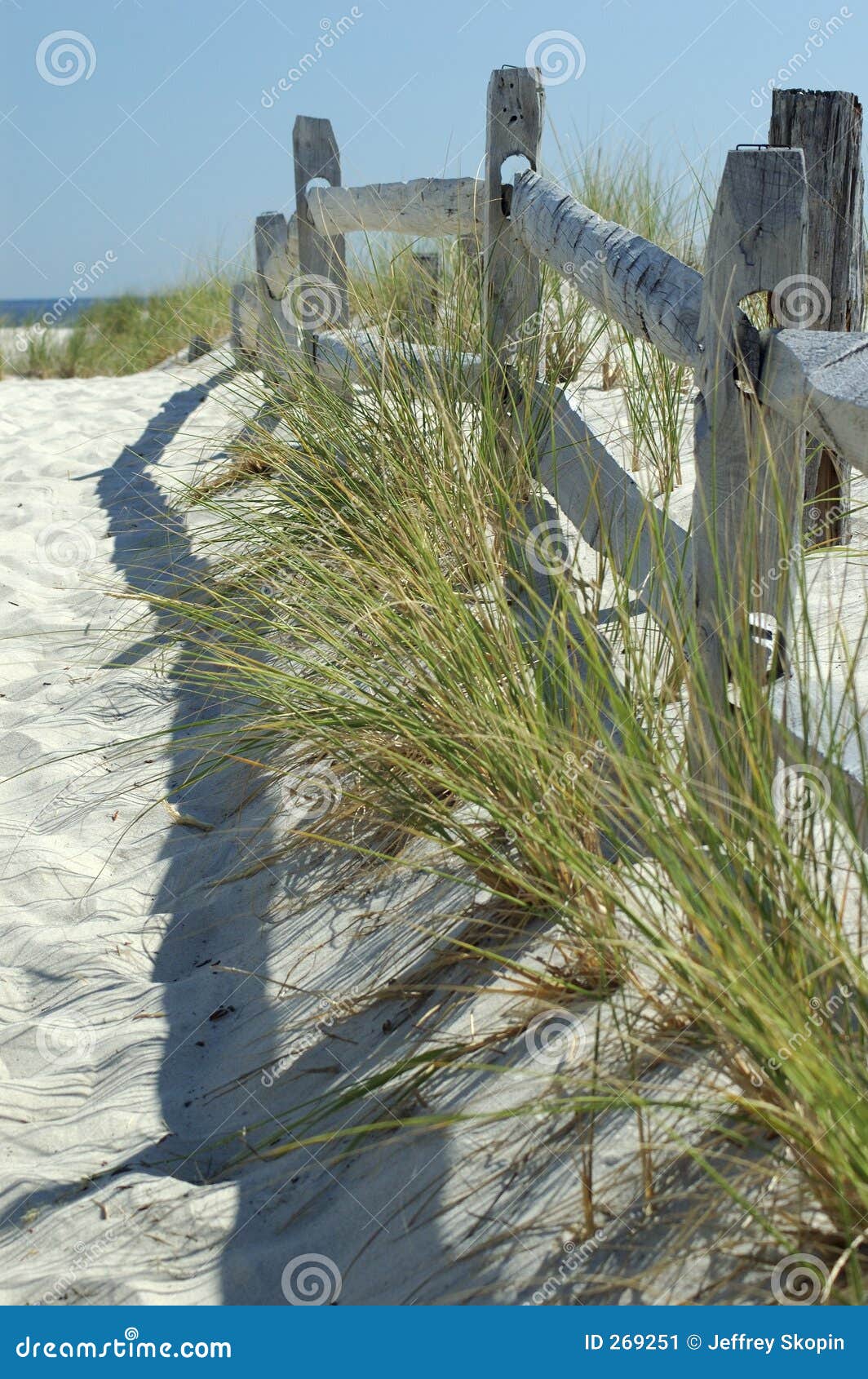 Sunny Seaside Fence stock image. Image of shade, shadow - 269251
