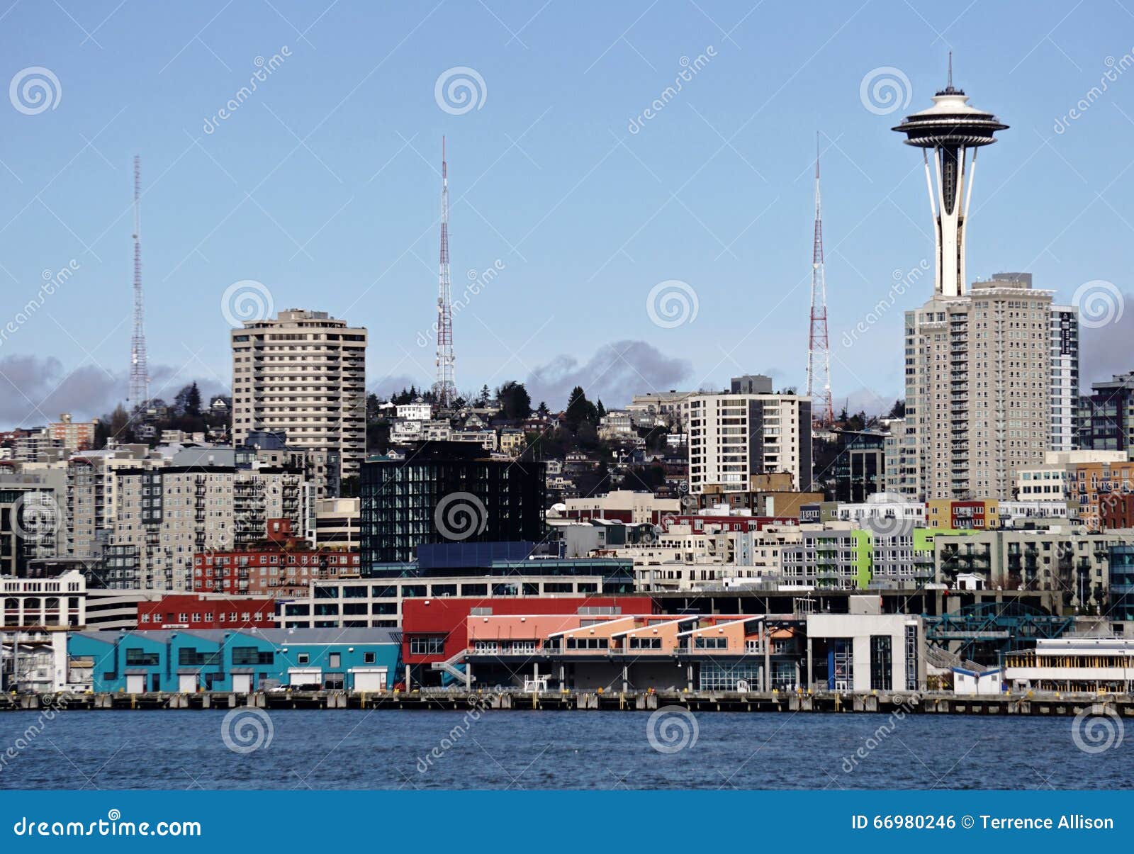 Sunny Seattle stock photo. Image of sunny, view, months - 66980246