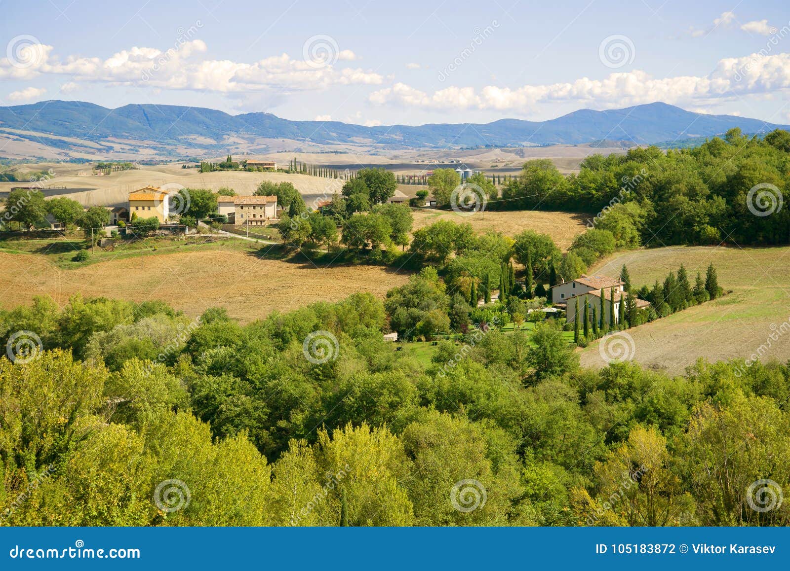 Sunny September Landscape of Tuscany, Italy Stock Photo - Image of ...