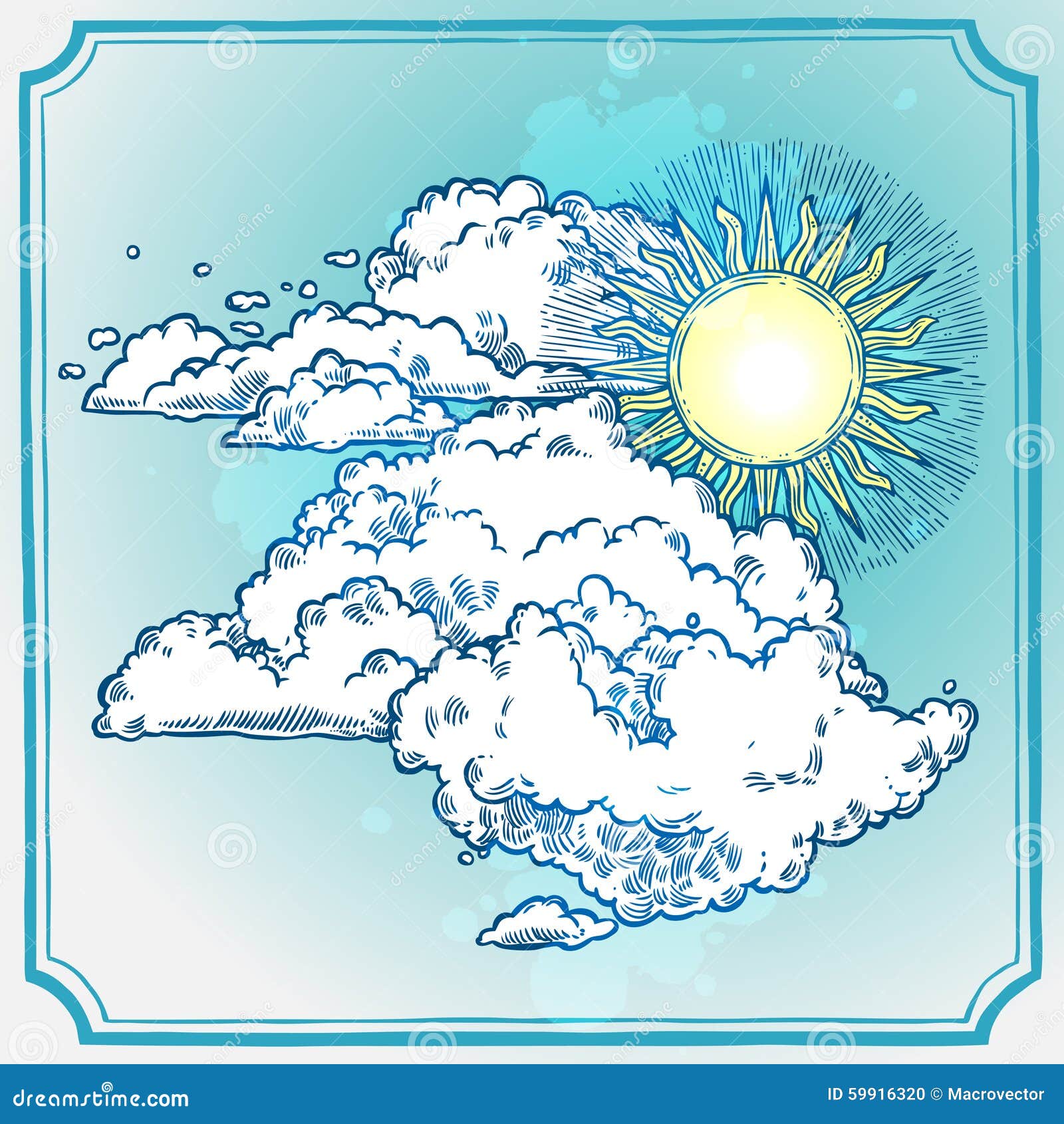 Sunny Sky Frame stock vector. Illustration of layout - 59916320
