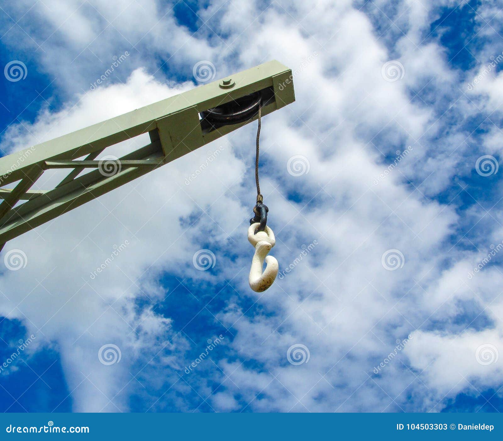 Sunny Sky Hook stock image. Image of rope, shipping - 104503303
