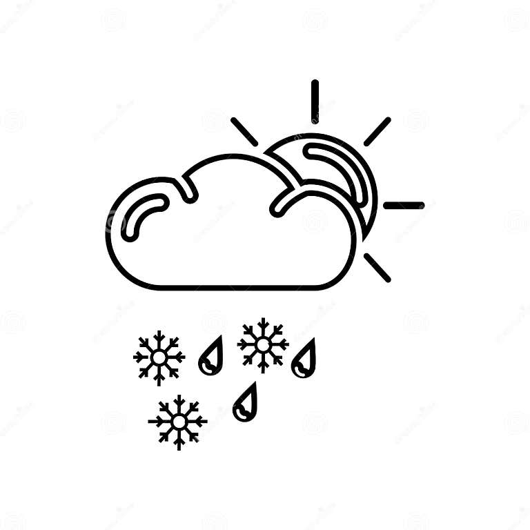 Sunny Sleet Whether Icon. Element of Whether for Mobile Concept and Web ...