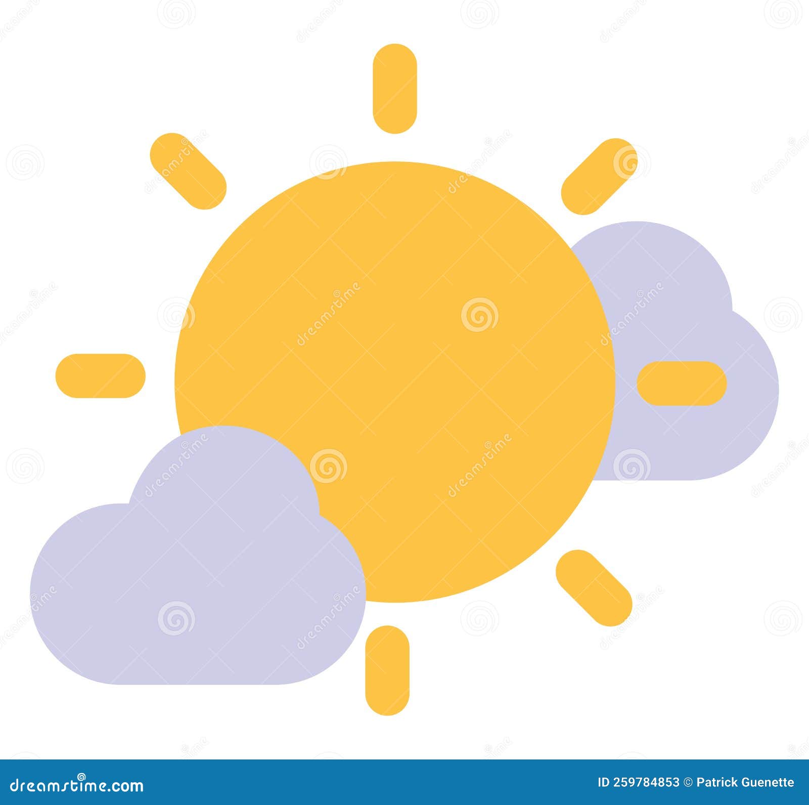 Sunny with a Small Chance of Rain, Icon Stock Vector - Illustration of ...