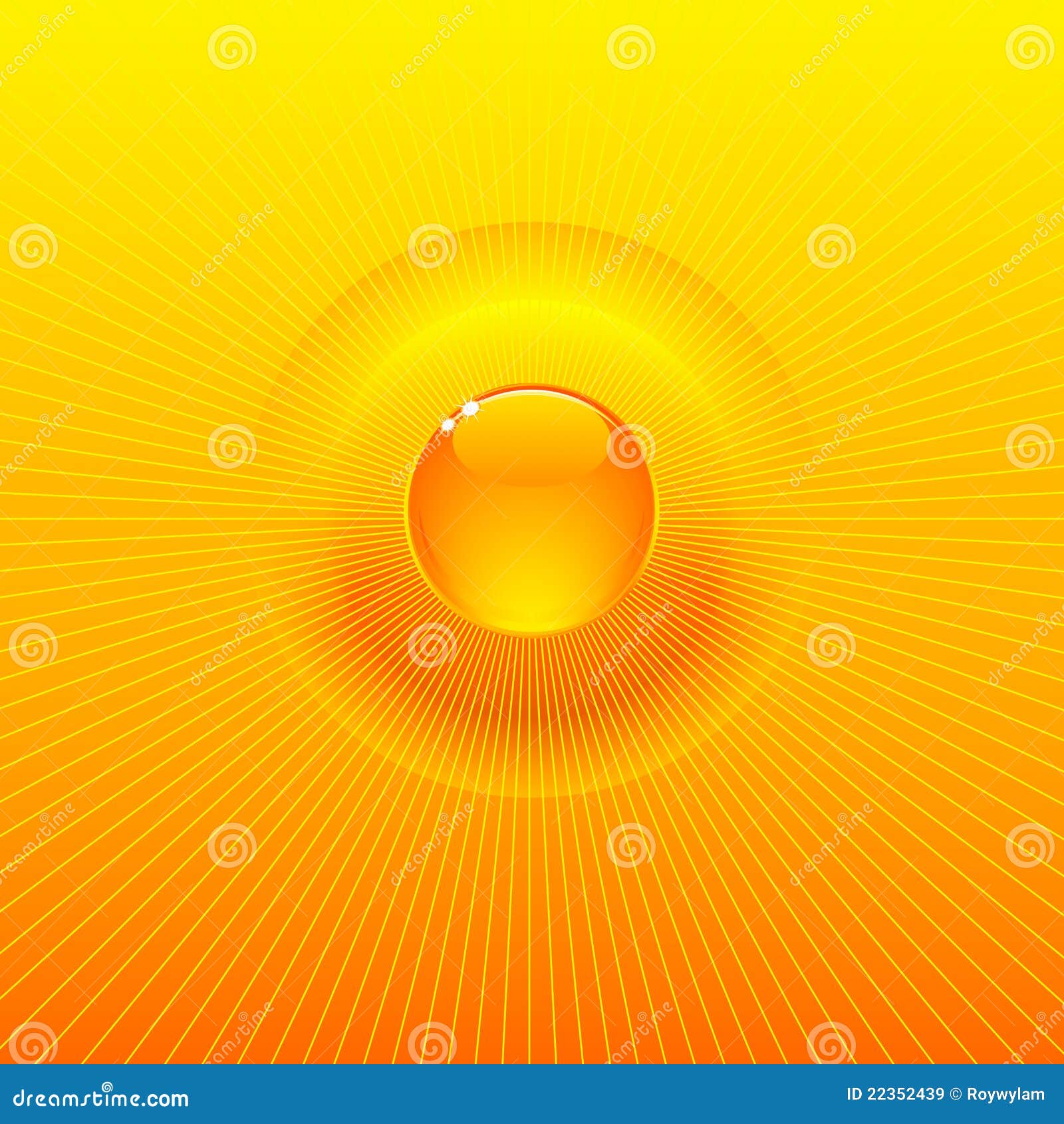 Sunny Solar Radiating Background Stock Vector - Illustration of effect ...